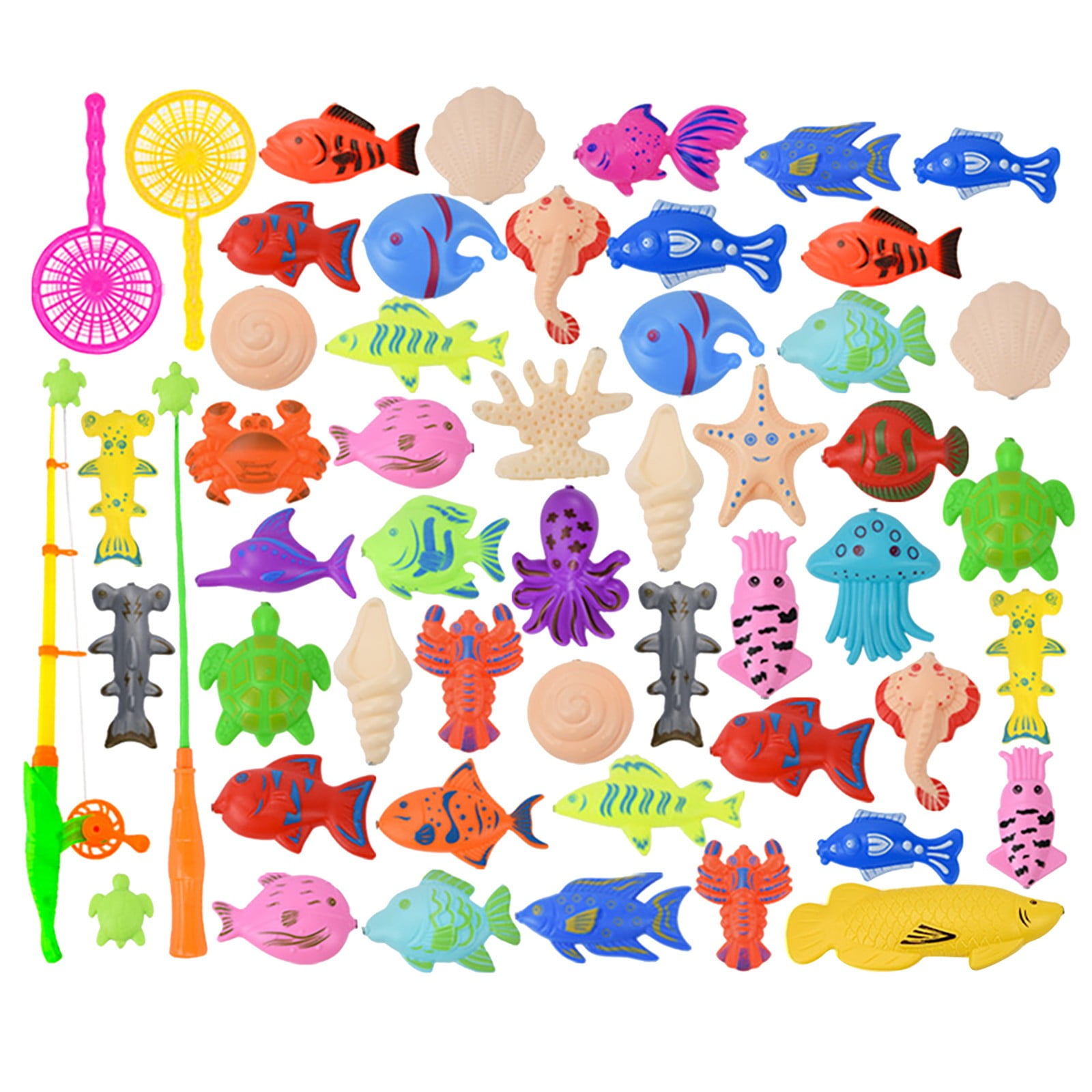 HJJLRH Fishing Toys Game Set for Kids | Water Table Bathtub Kiddie Pool ...
