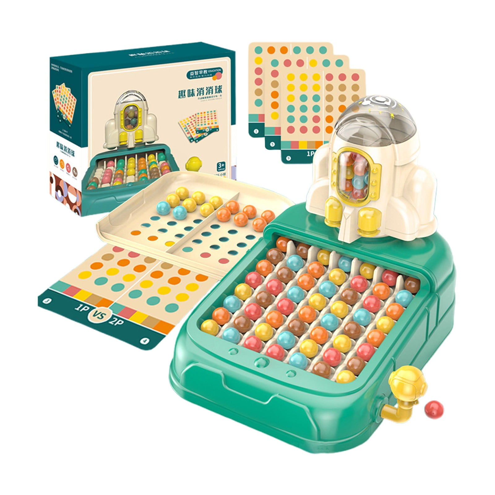 HJJLRH Strategy Board Games Chess Board with 80 Rainbow Ball ...