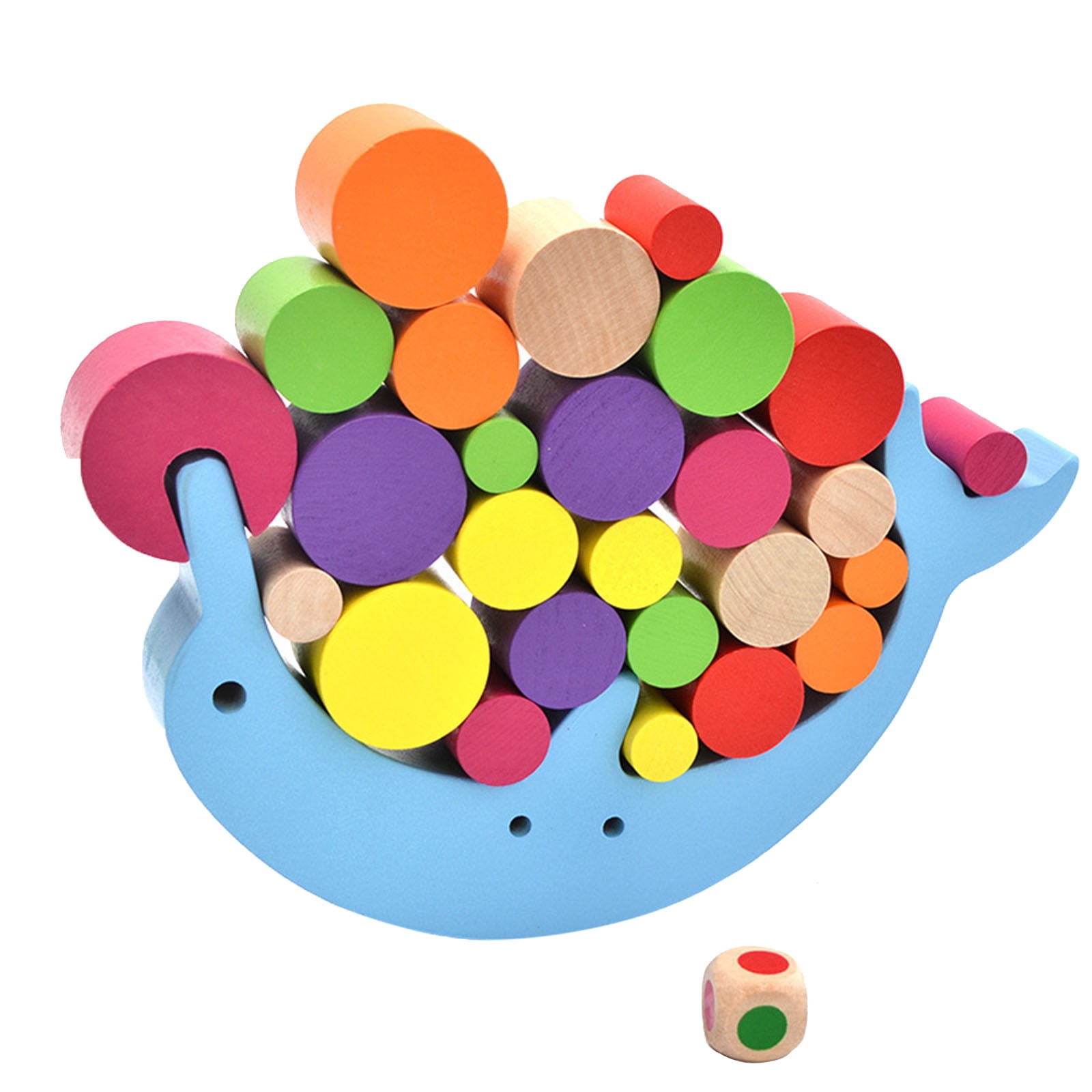 HJJLRH Wooden Stacking Blocks Balancing Game for Children - Equilibrium ...