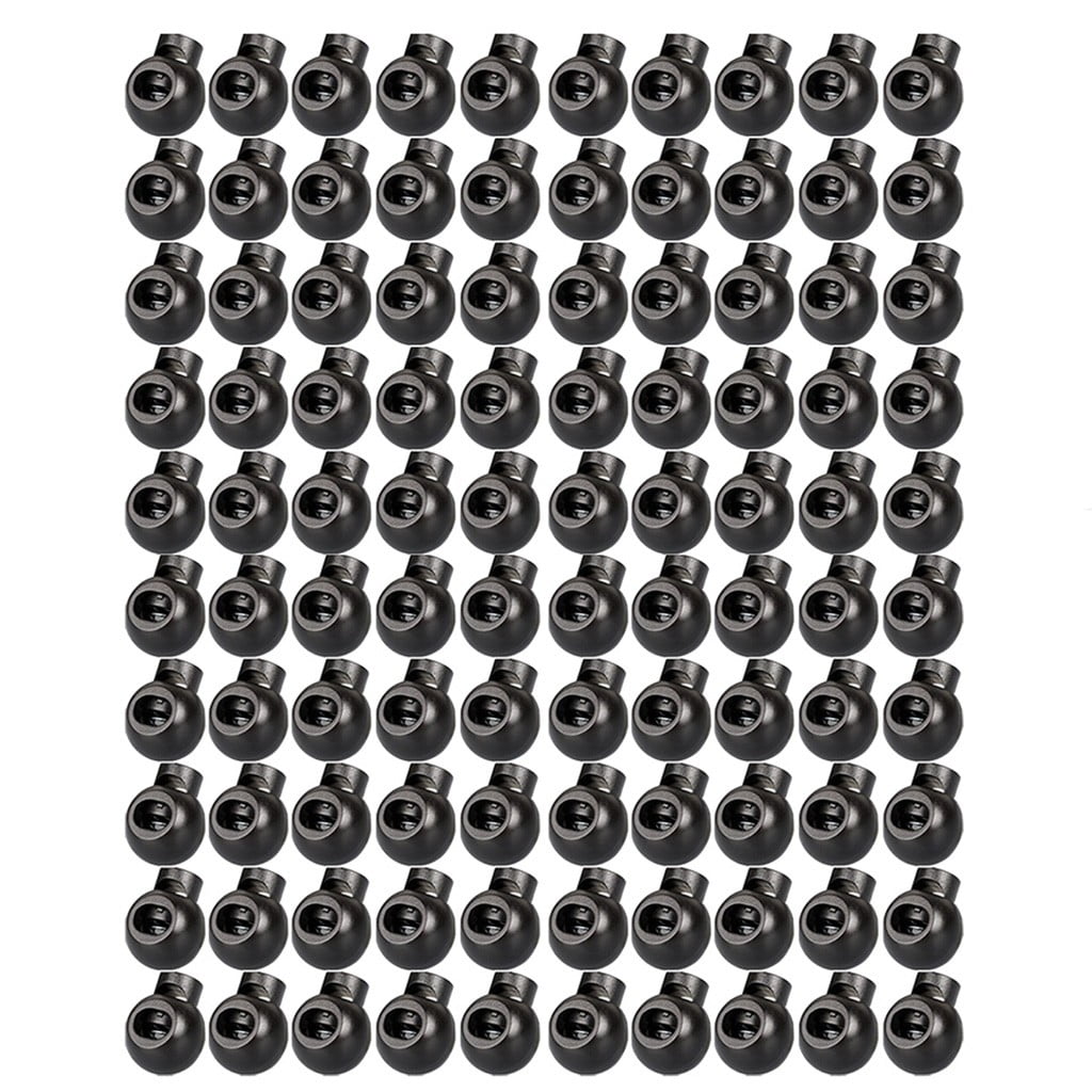 HJQEQVD 100-Pack Round Cord End Stoppers Plastic Rope Clips for Luggage ...