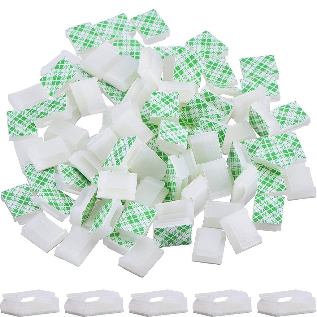 HJQEQVD 100 Pieces Adhesive Cable Clips Wire Clips Cable Wire ...