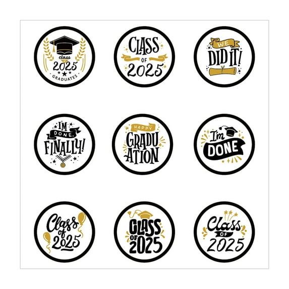 HJQEQVD 10Pcs Graduation Stickers Graduation Cap Stickers Congrats Grad ...