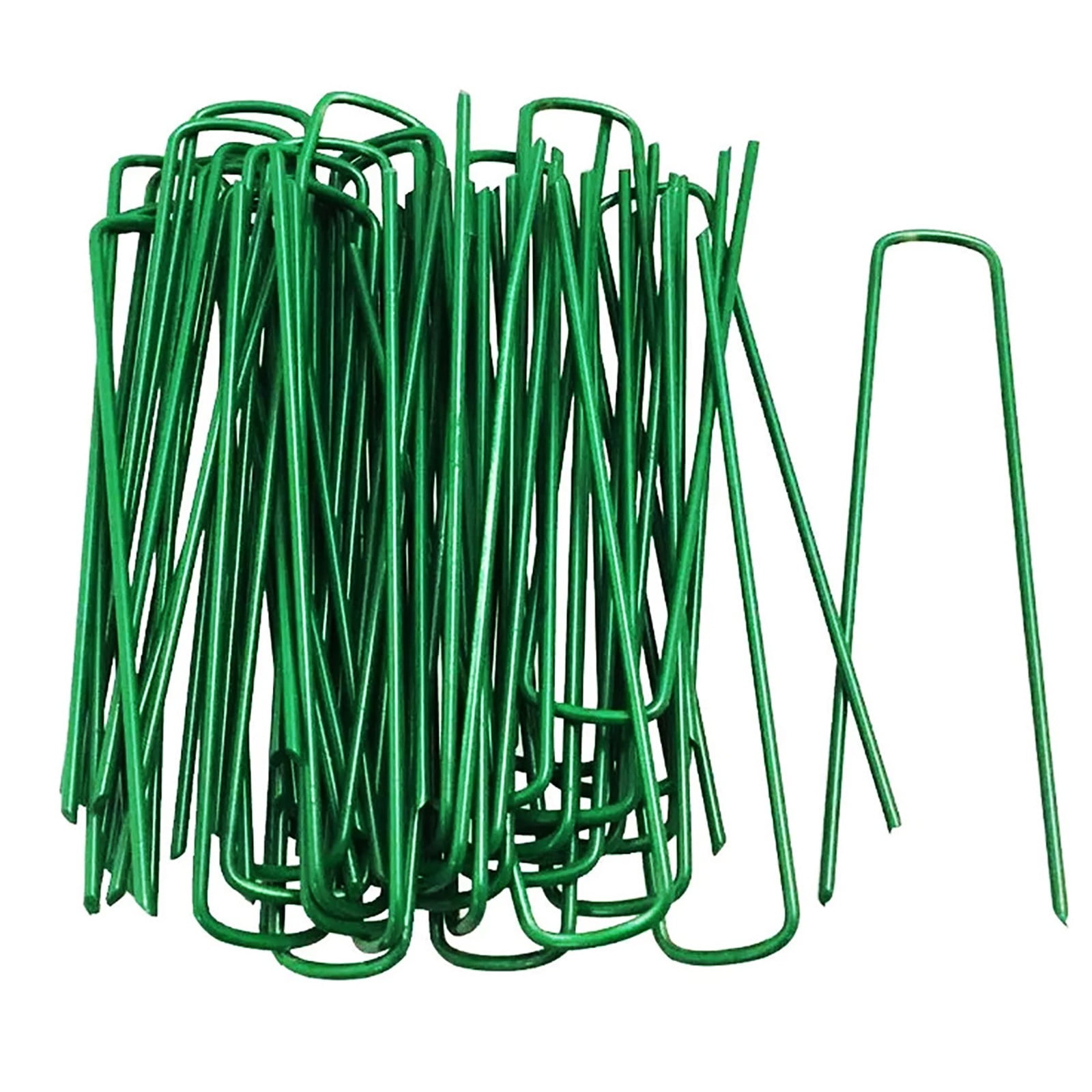 HJQEQVD 15 Pcs Garden Landscape Staples Galvanized Pins Lawn Stakes for ...