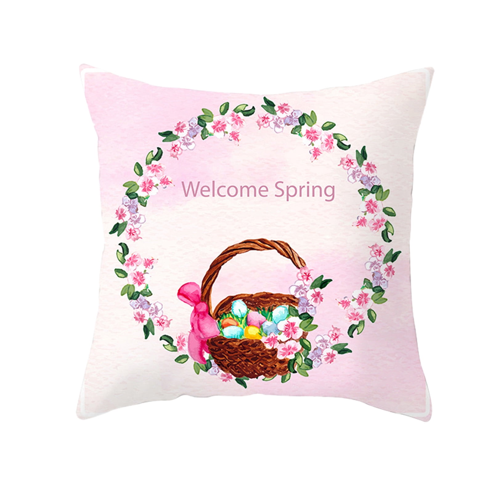 HJQEQVD 18 X 18 Inchthrow Pillow Covers Colored Spring Flower Grass ...