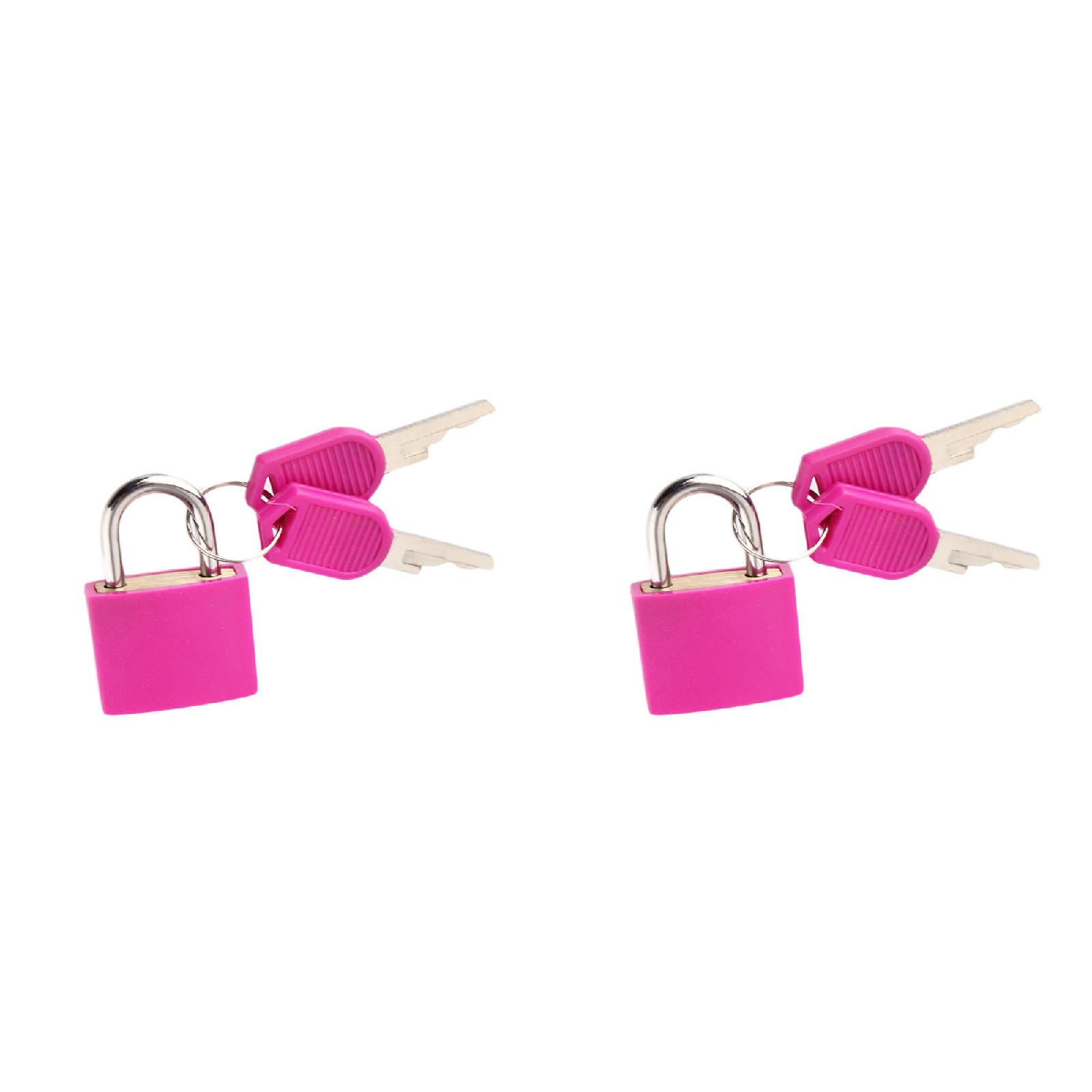 HJQEQVD 2 Pcs Locker Lock with 2 Keys 23mm Small Luggage Locks Blue ...