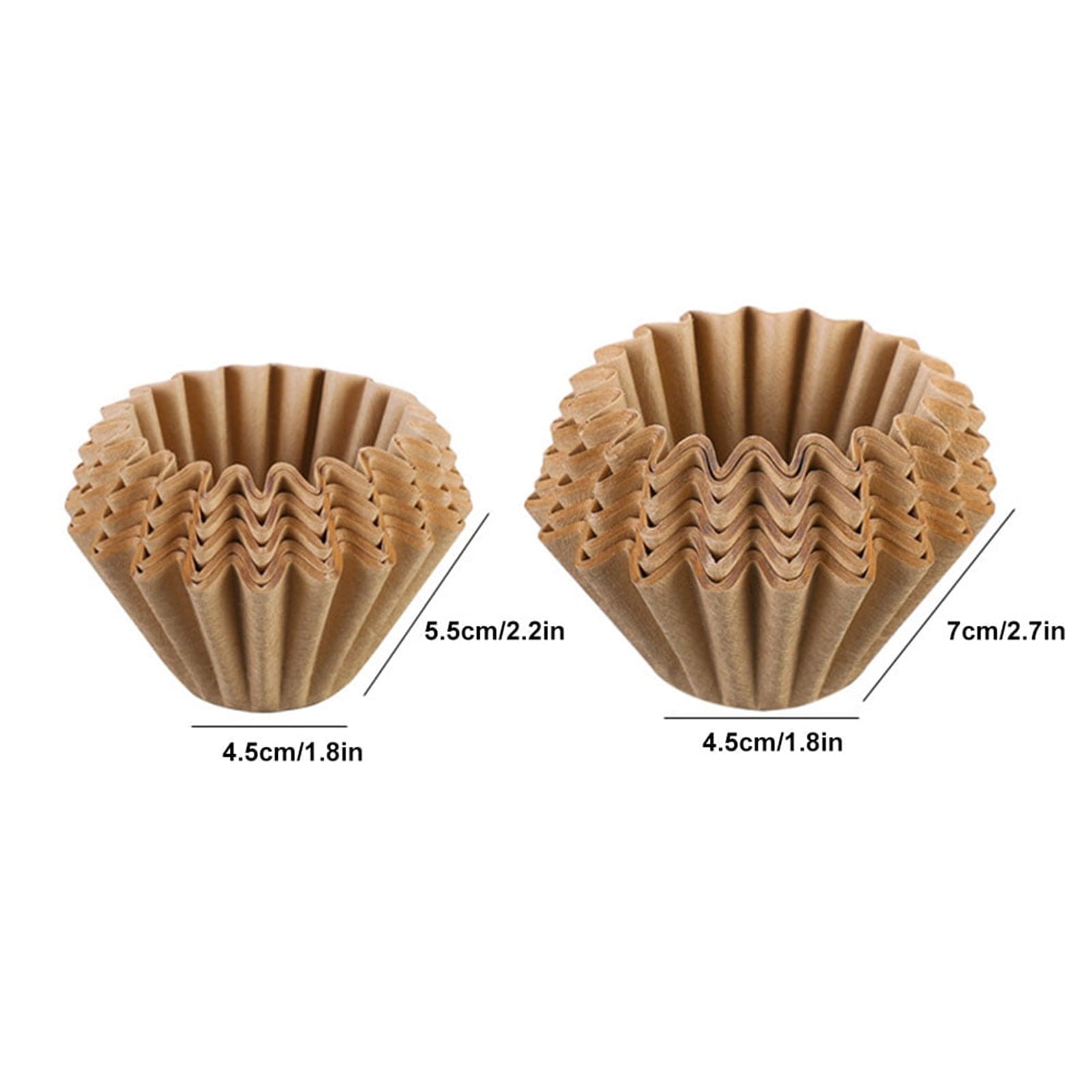 HJQEQVD 200 Count Brown Coffee Filters Unbleached Basket Coffee Filter ...
