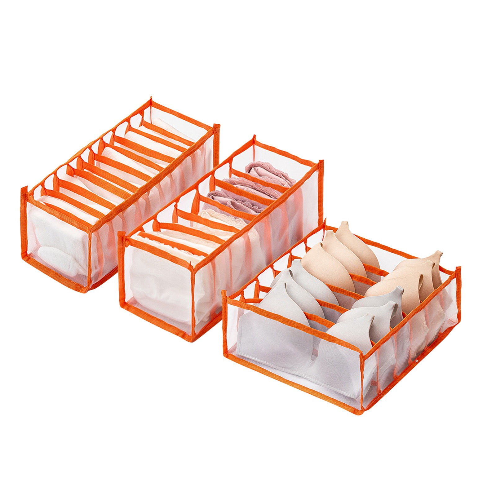 HJQEQVD 3 Pcs Underwear Drawer Organizer, Foldable Underwear Storage ...