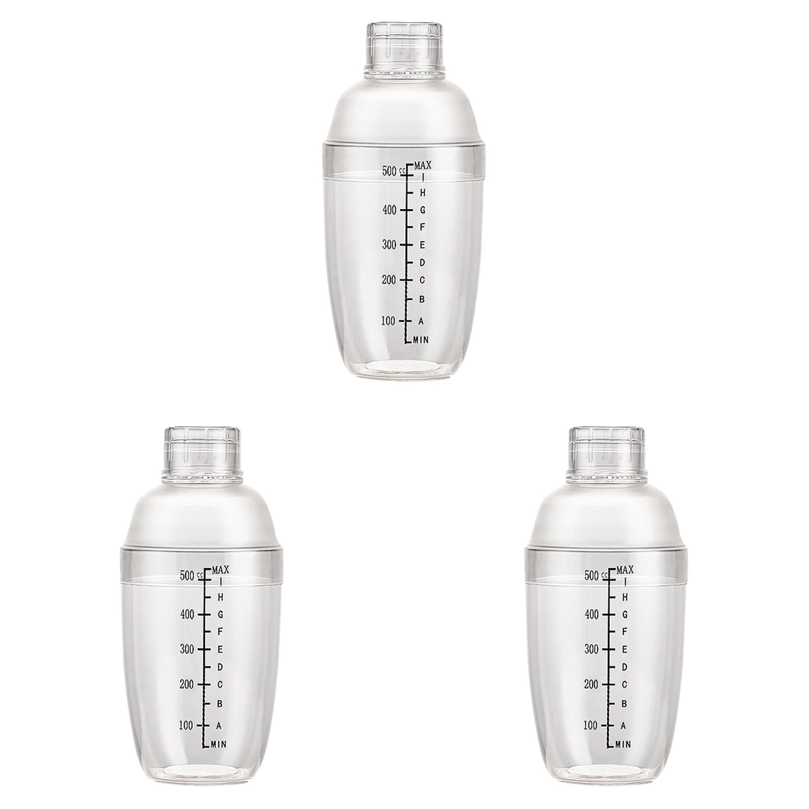 HJQEQVD 3Pcs Cocktail Shakers Plastic Cocktail Shaker Hand Drink Mixer ...