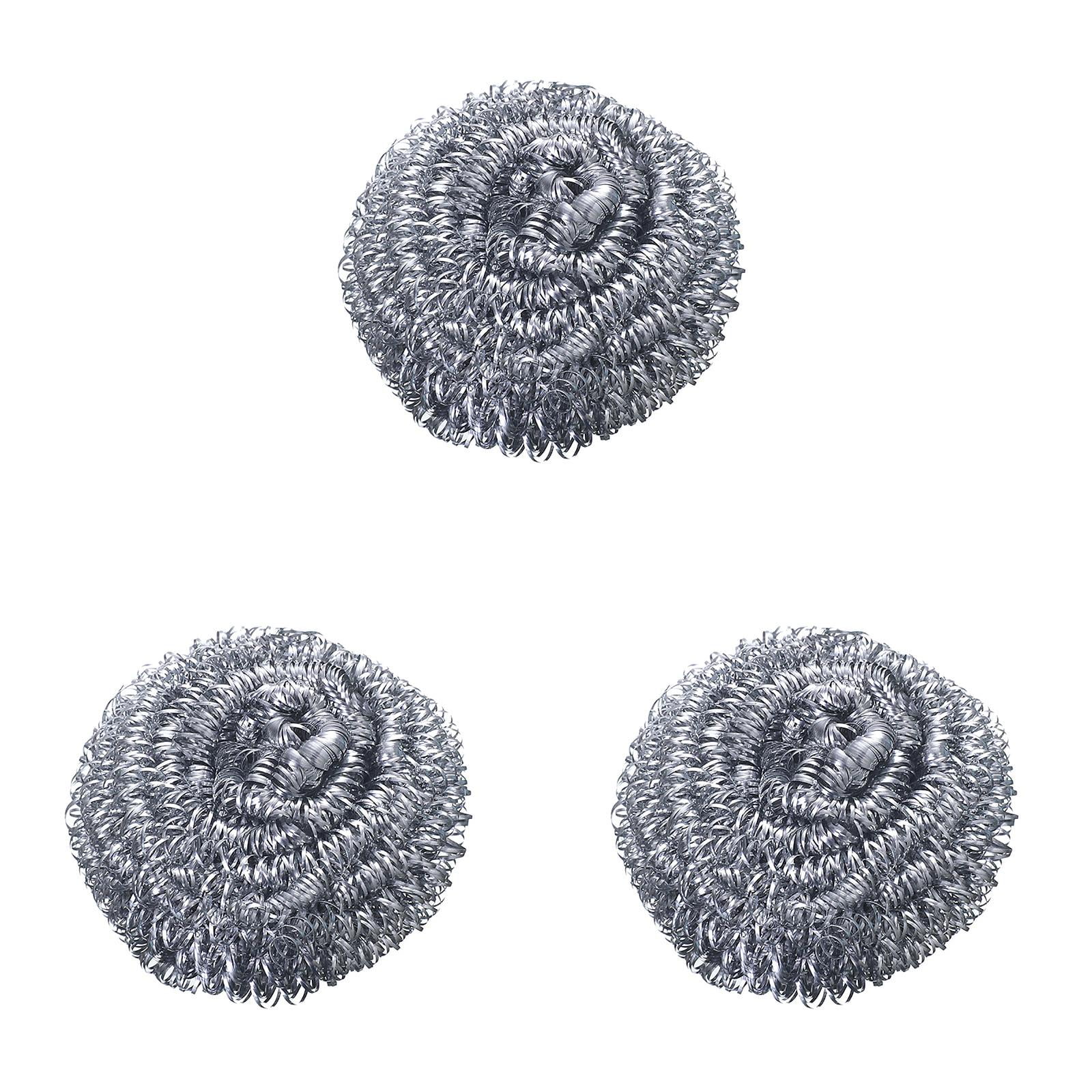 HJQEQVD 3Pcs Steel Wool Scrubber Household Surfaces Scouring Pads ...