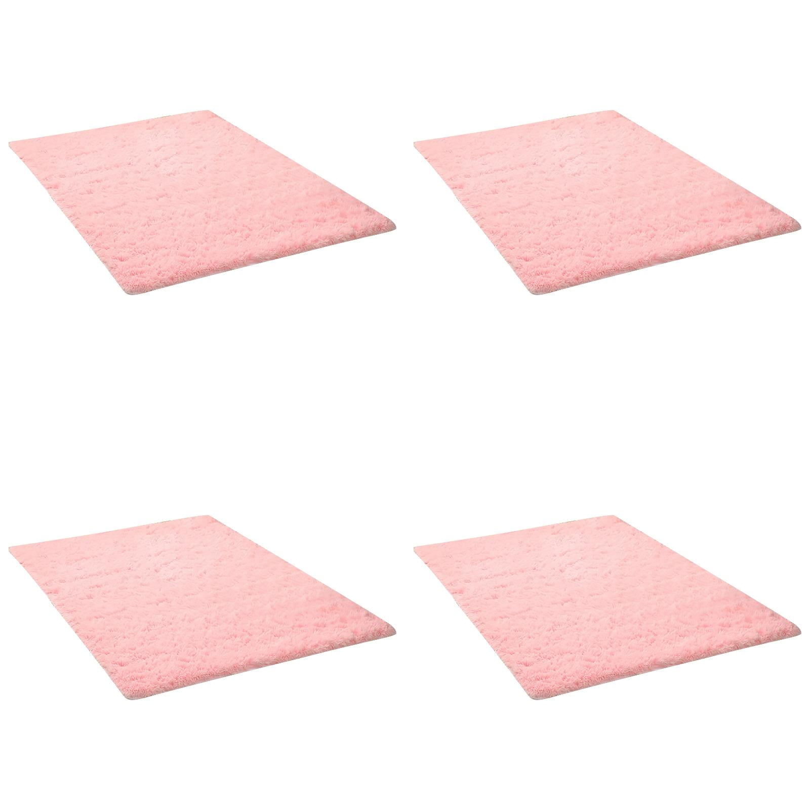 HJQEQVD 4 Pack Pink Rug for Bedroom, 2x3 Fluffy Area Rugs for Living ...
