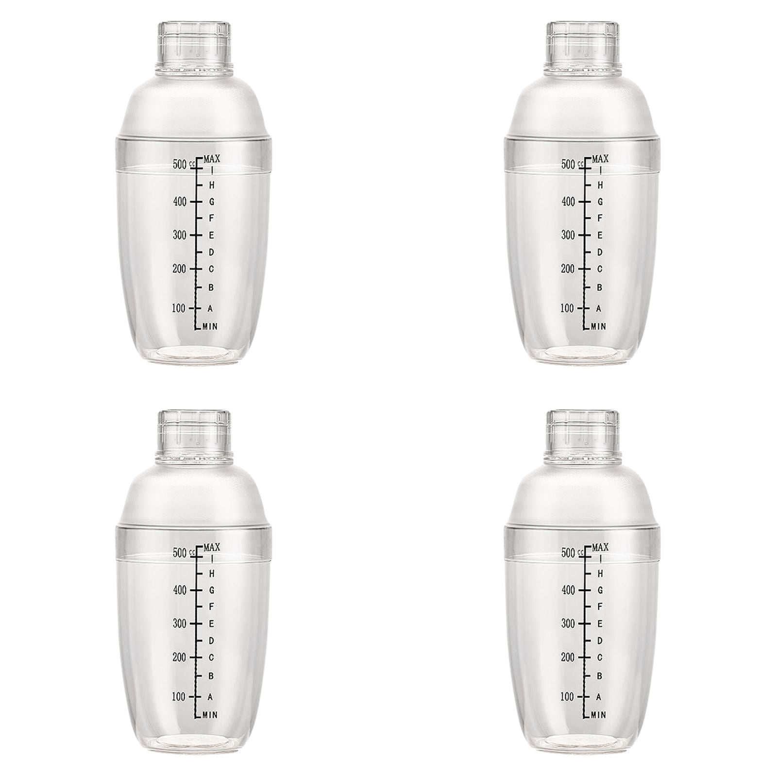 HJQEQVD 4Pcs Cocktail Shakers Plastic Cocktail Shaker Hand Drink Mixer ...