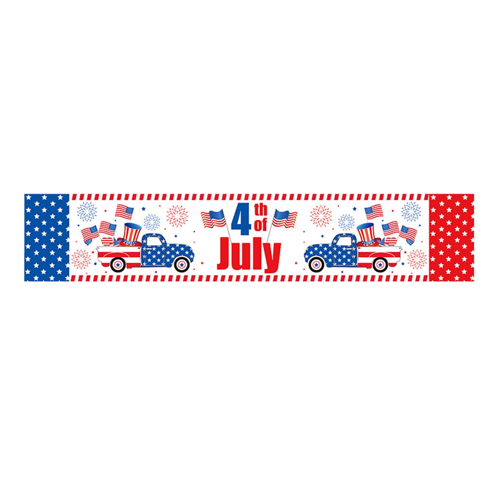 HJQEQVD 4th of July Memorial Day Table Runner 13x72 Inches, Star ...