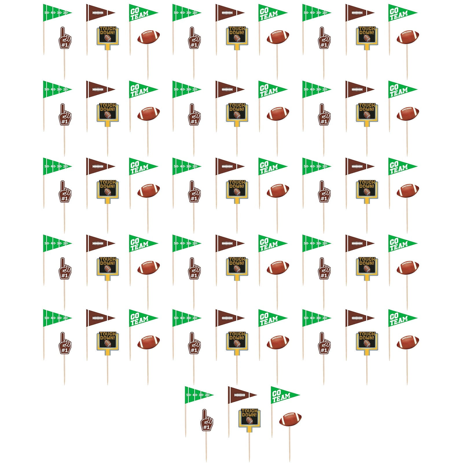 HJQEQVD 96PCS Football Cupcake Toppers - Disposable Sports-Themed ...