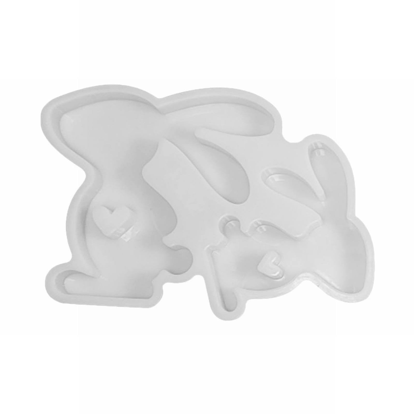 HJQEQVD Bunny Silicone Moulds Rabbit Silicone Fondant Mold Easter Bunny Chocolate Candy Mold for ...