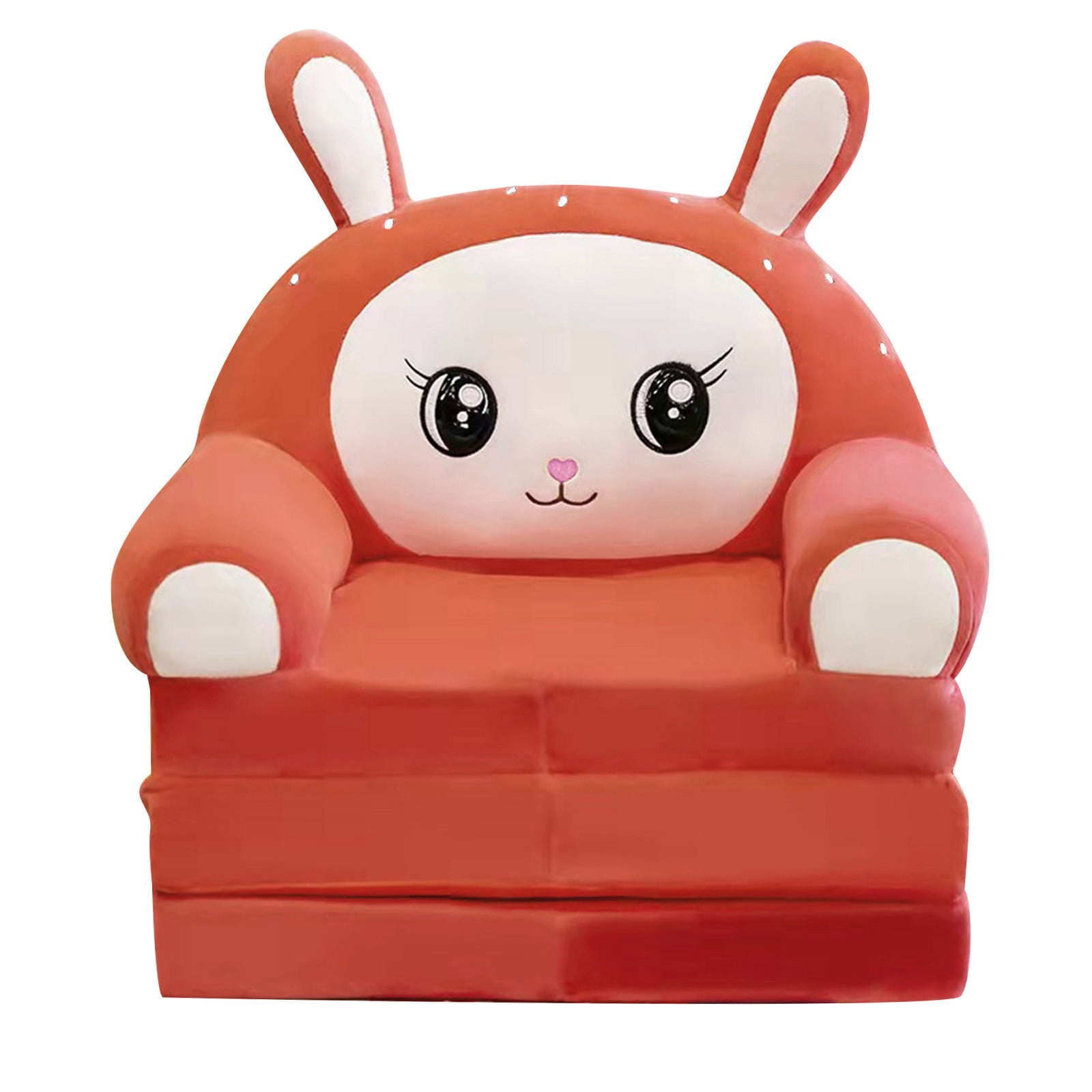 HJQEQVD Foldable Kids Couch Toddler Backrest Armchair 2 In 1 Flip Open ...