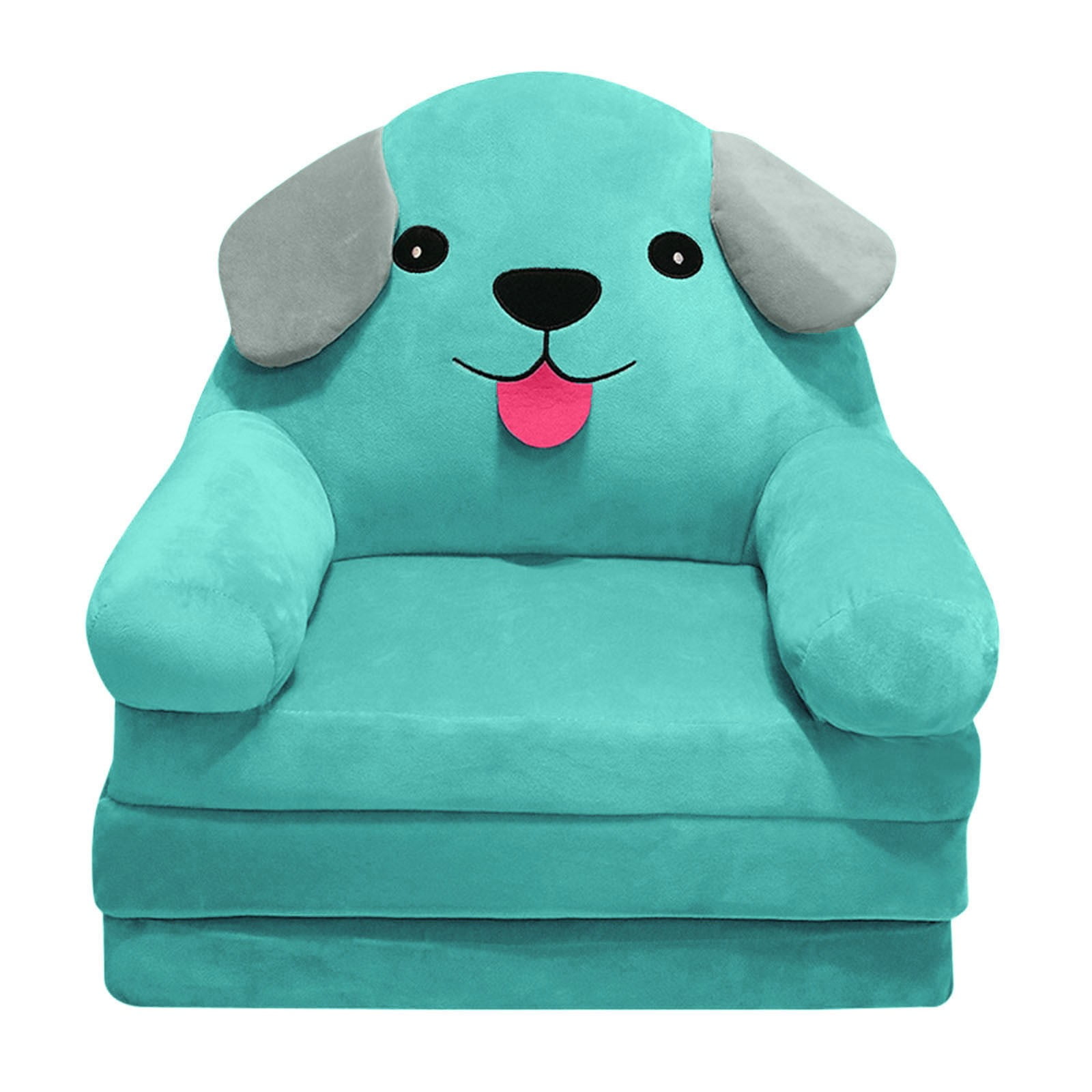 HJQEQVD Foldable Kids Couch Toddler Backrest Armchair 2 In 1 Flip Open ...