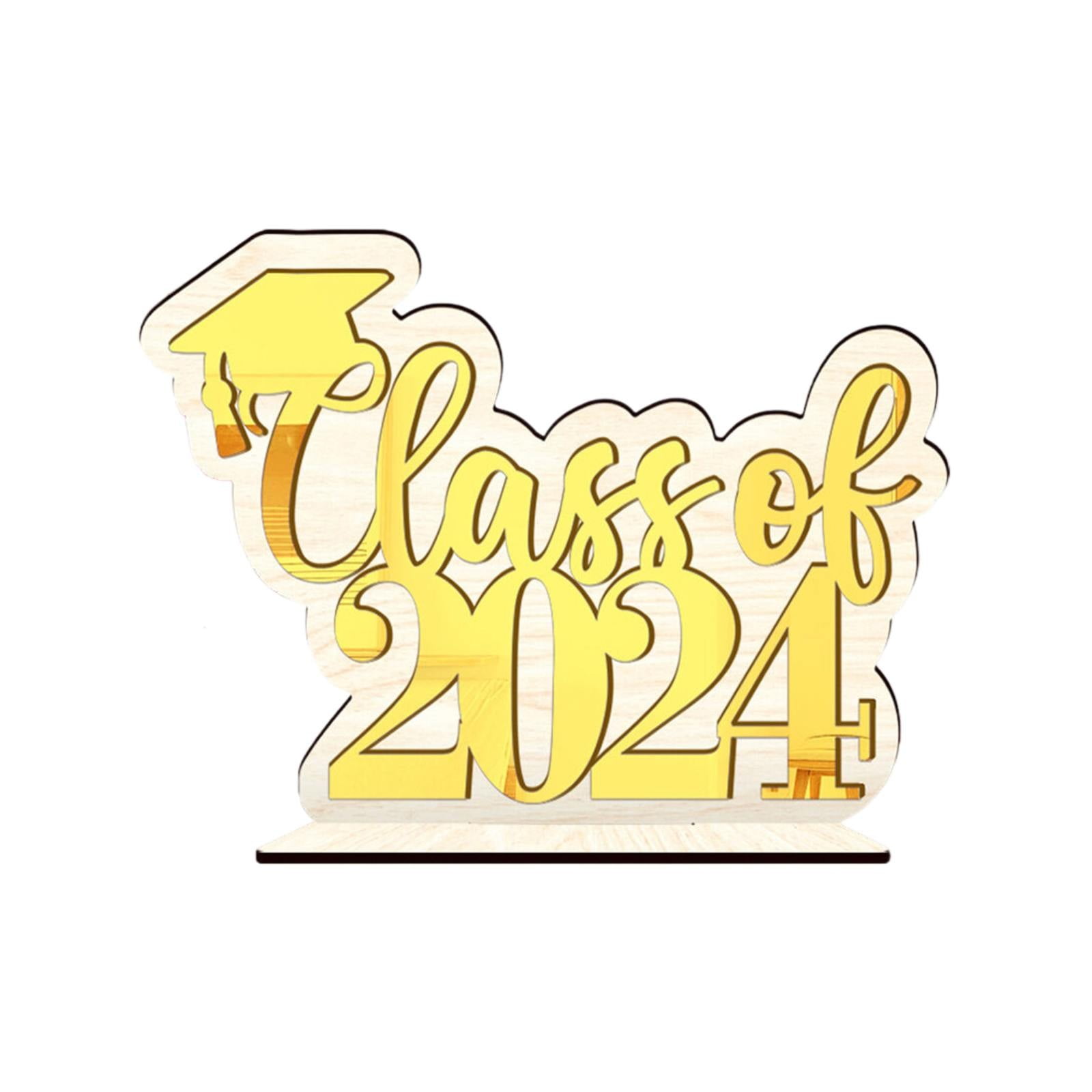 HJQEQVD Graduation Decor Graduation Wood Decors Table Centerpieces ...