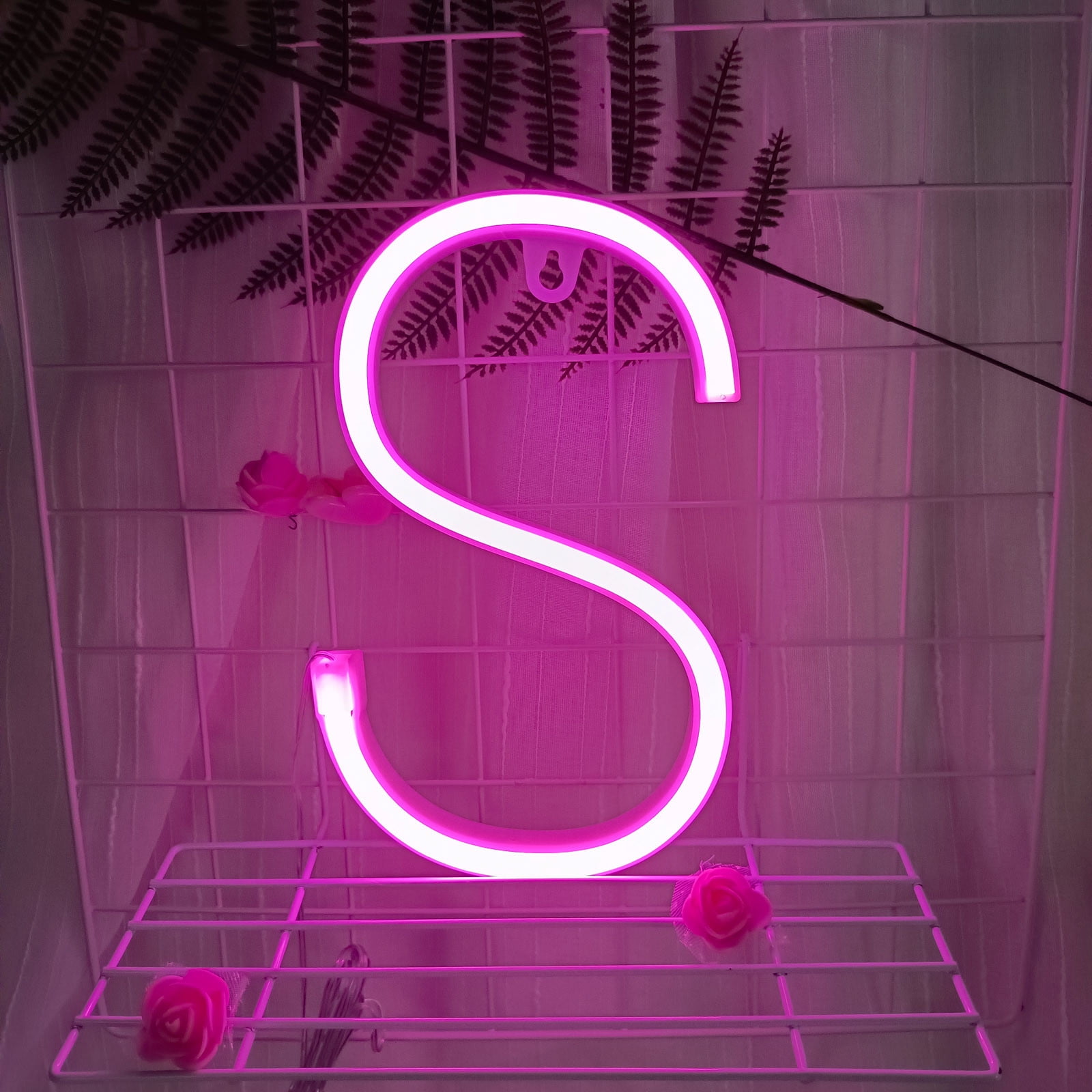 HJQEQVD Lighted Neon Signs Neon Letter Lights Warm White Led Neon Word Signs Battery Usb ...