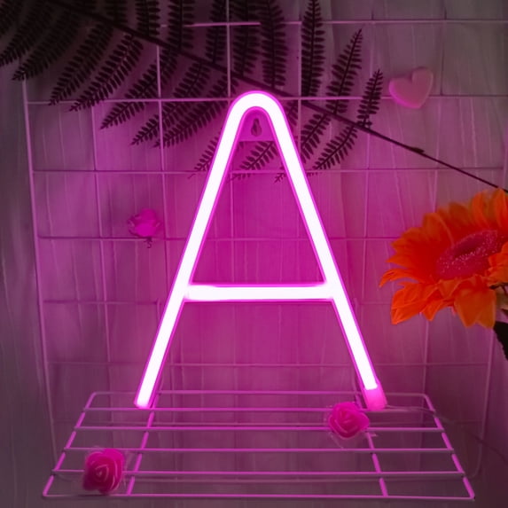 HJQEQVD Lighted Neon Signs Neon Letter Lights Warm White Led Neon Word ...