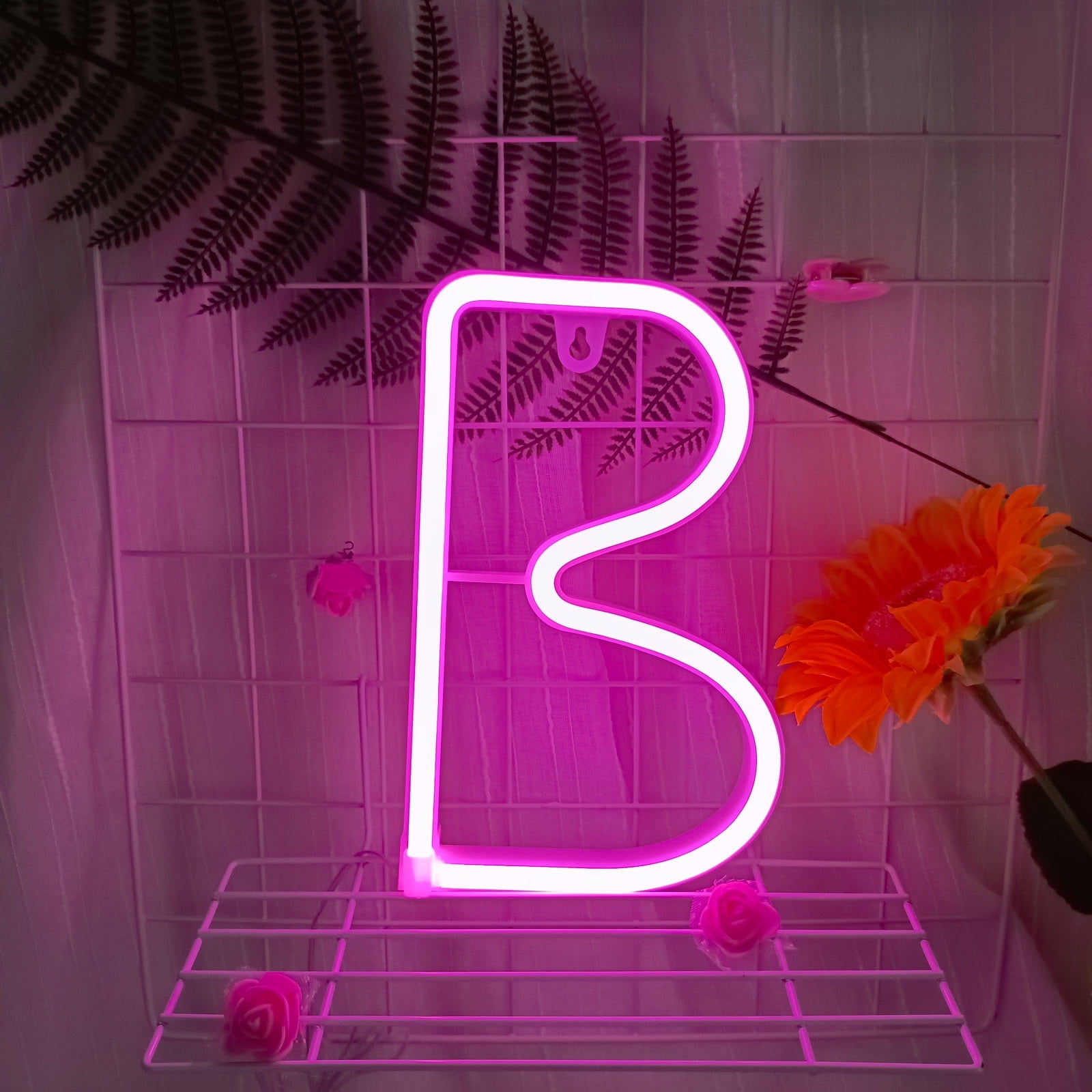 HJQEQVD Lighted Neon Signs Neon Letter Lights Warm White Led Neon Word ...