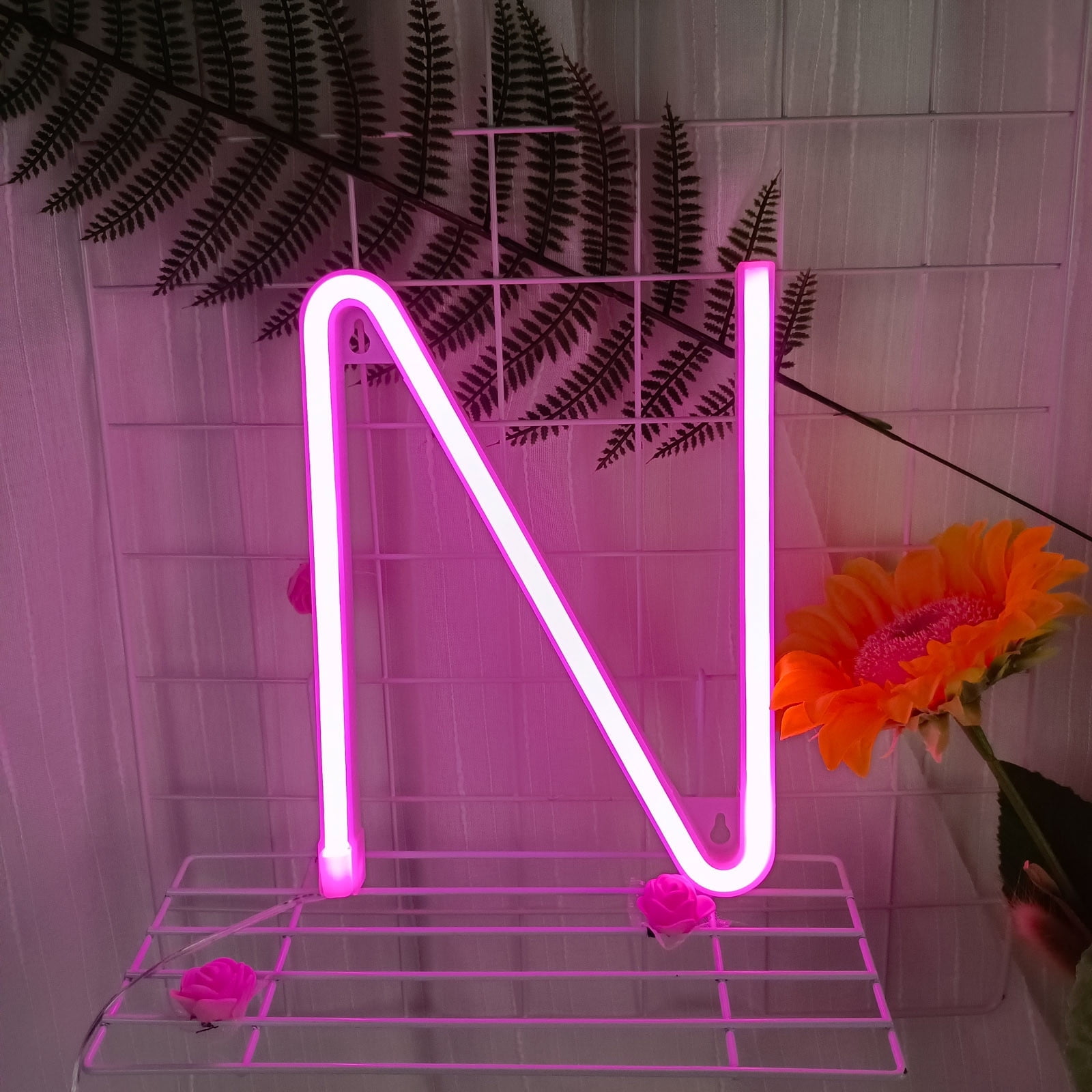 HJQEQVD Lighted Neon Signs Neon Letter Lights Warm White Led Neon Word ...