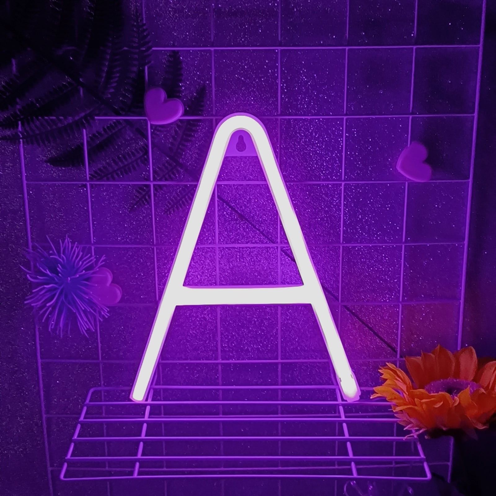 HJQEQVD Lighted Neon Signs Neon Letter Lights Warm White Led Neon Word ...