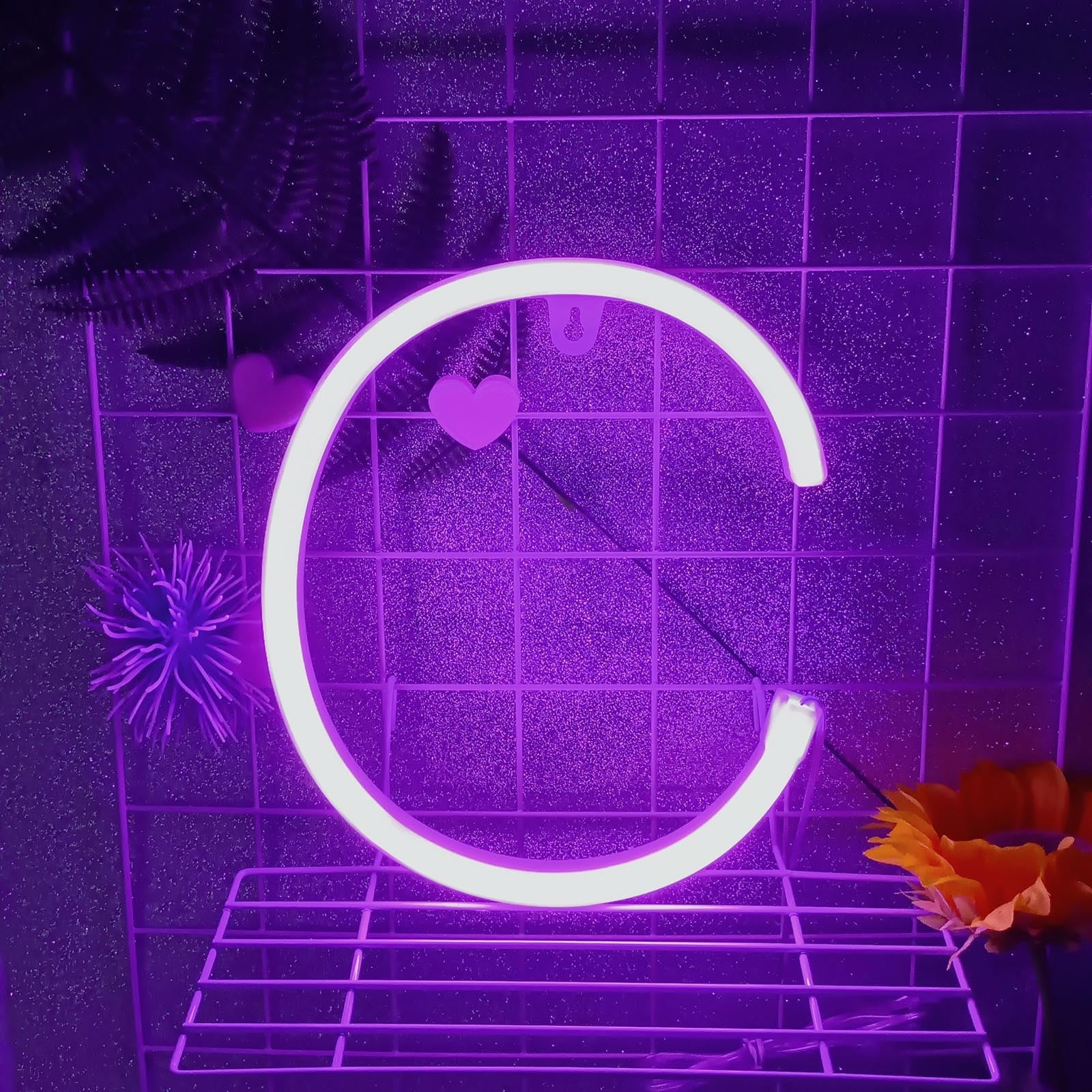 HJQEQVD Lighted Neon Signs Neon Letter Lights Warm White Led Neon Word ...