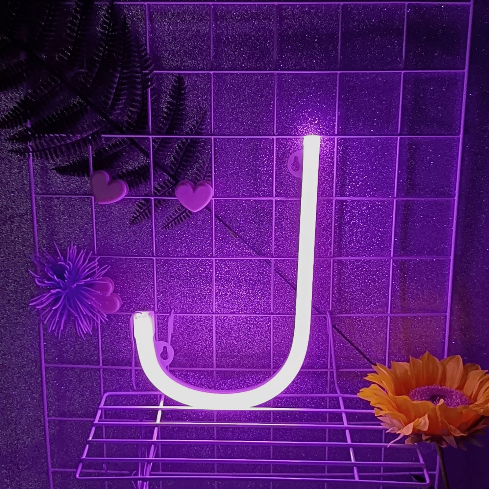HJQEQVD Lighted Neon Signs Neon Letter Lights Warm White Led Neon Word ...