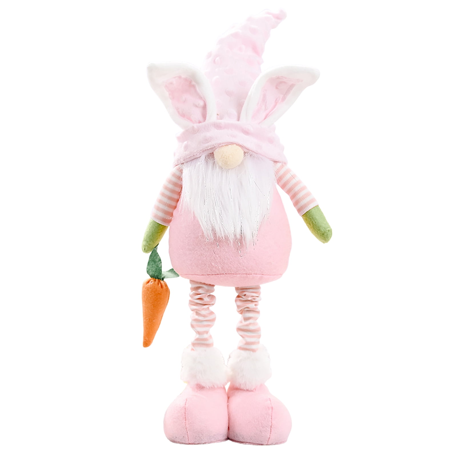 HJQEQVD Long Leg Gnomes Easter Faceless Gnome Doll Easter Bunny Holding ...