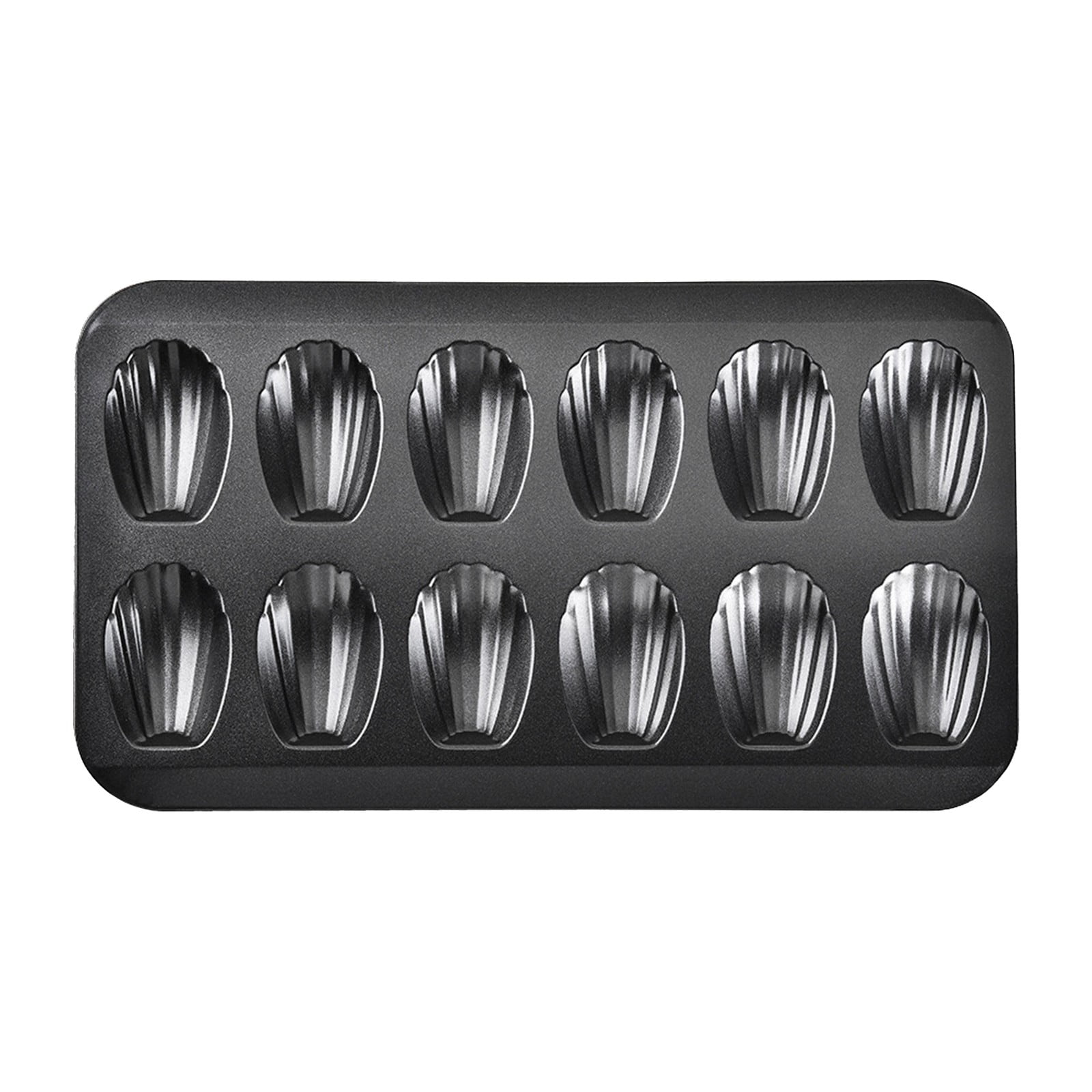 HJQEQVD Nonstick Madeleine Pan for Baking, 12-Cavity Shell Shape Cake ...