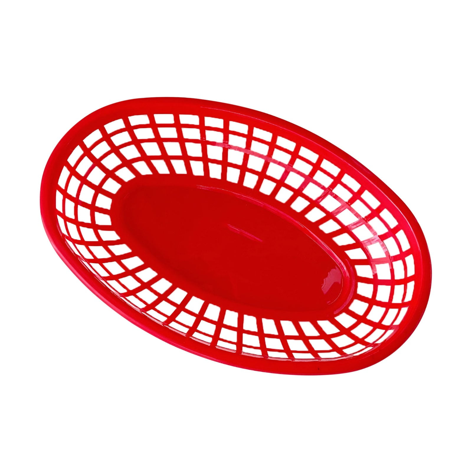 HJQEQVD Oval Fast Food Baskets, Reusable Black Bread Basket, Plastic ...