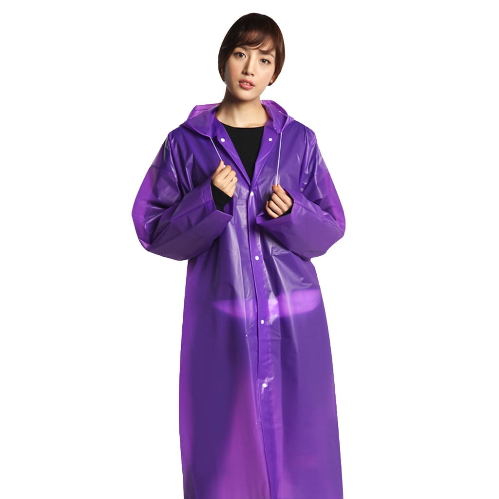 HJQEQVD Raincoat Rain Poncho Transparent Hoodie Waterproof Portable ...