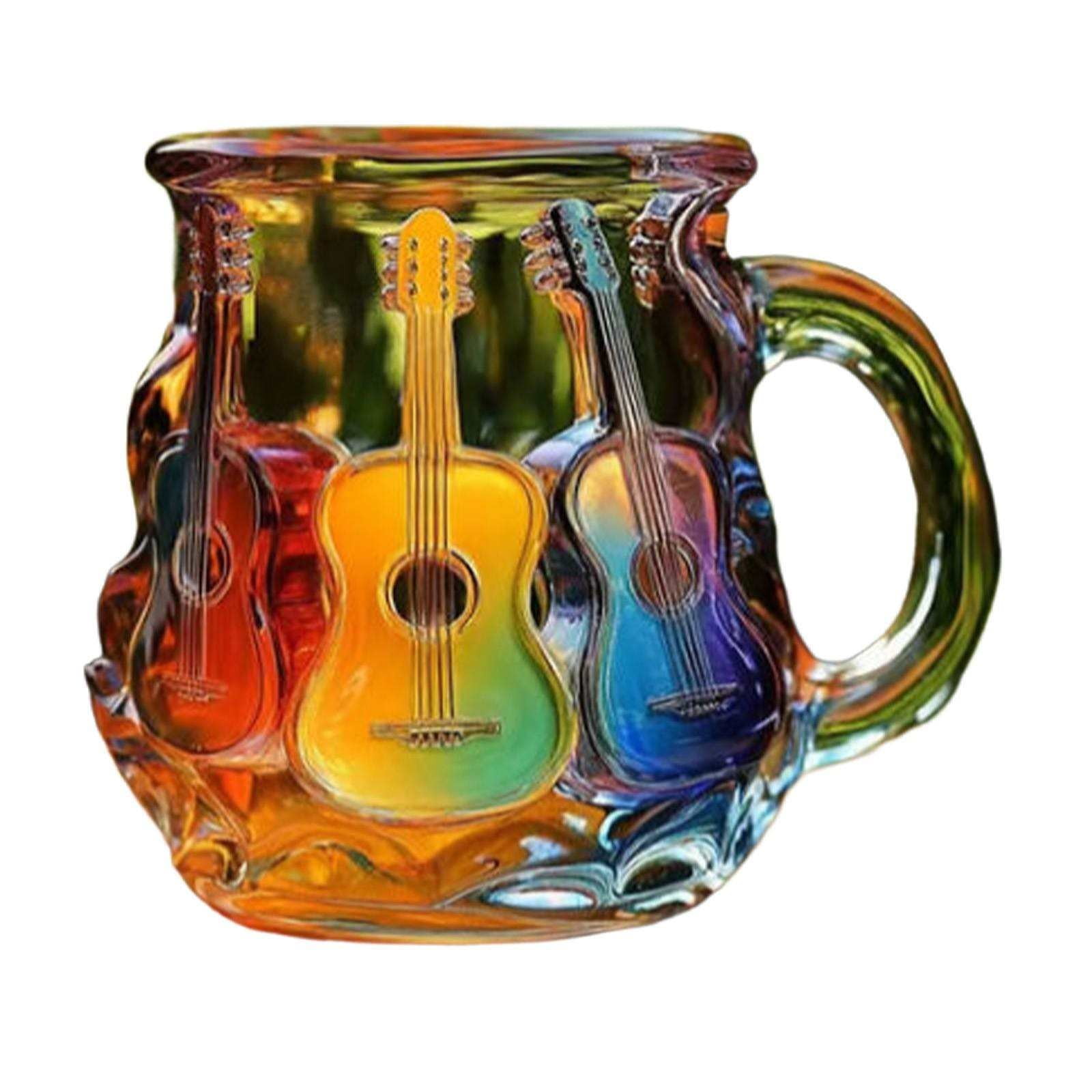 HJQEQVD Resin Coffee Mug Guitar Design Coffee Cup Insulated Novelty ...