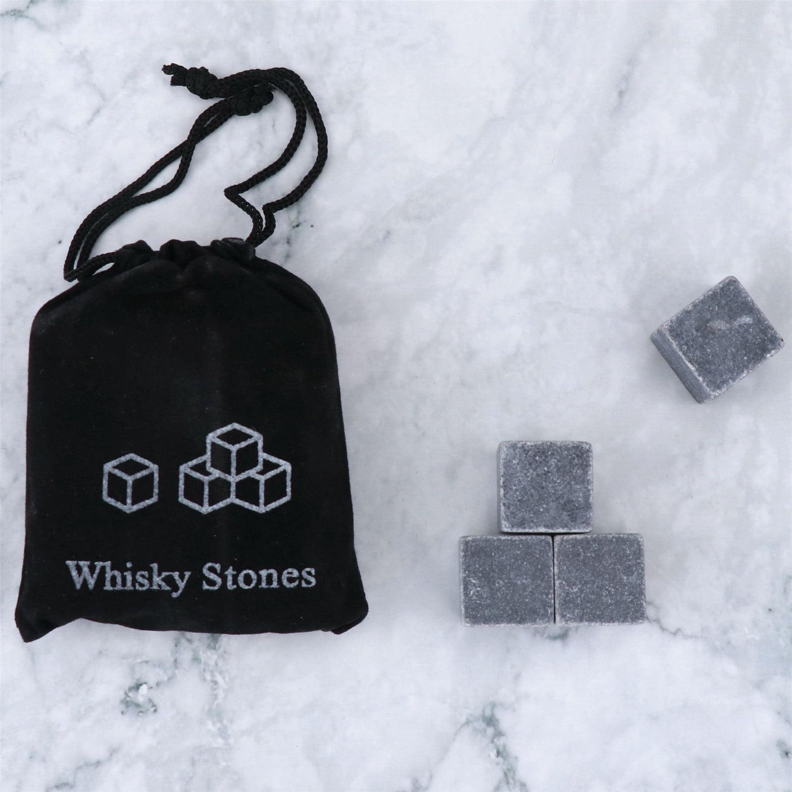 HJQEQVD Stones Ice Cube Rocks Set of 4 Reusable Whisky Wine Beverage ...