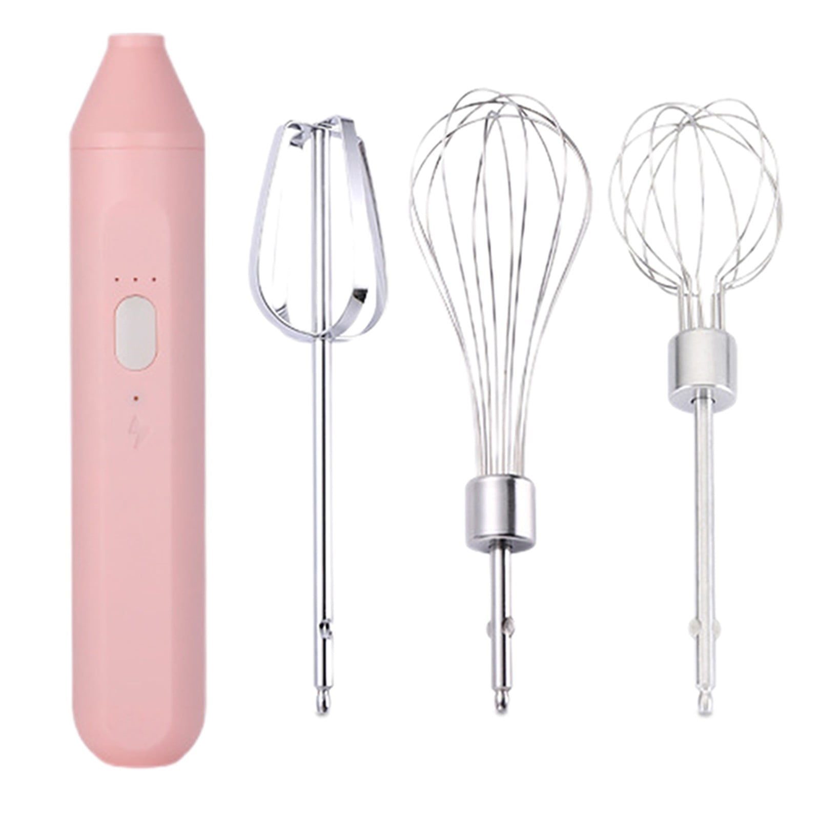 HJQEQVD USB Rechargeable Mini Hand Mixer with 3 Stainless WhiskStainless Steel Whisks Cordless ...