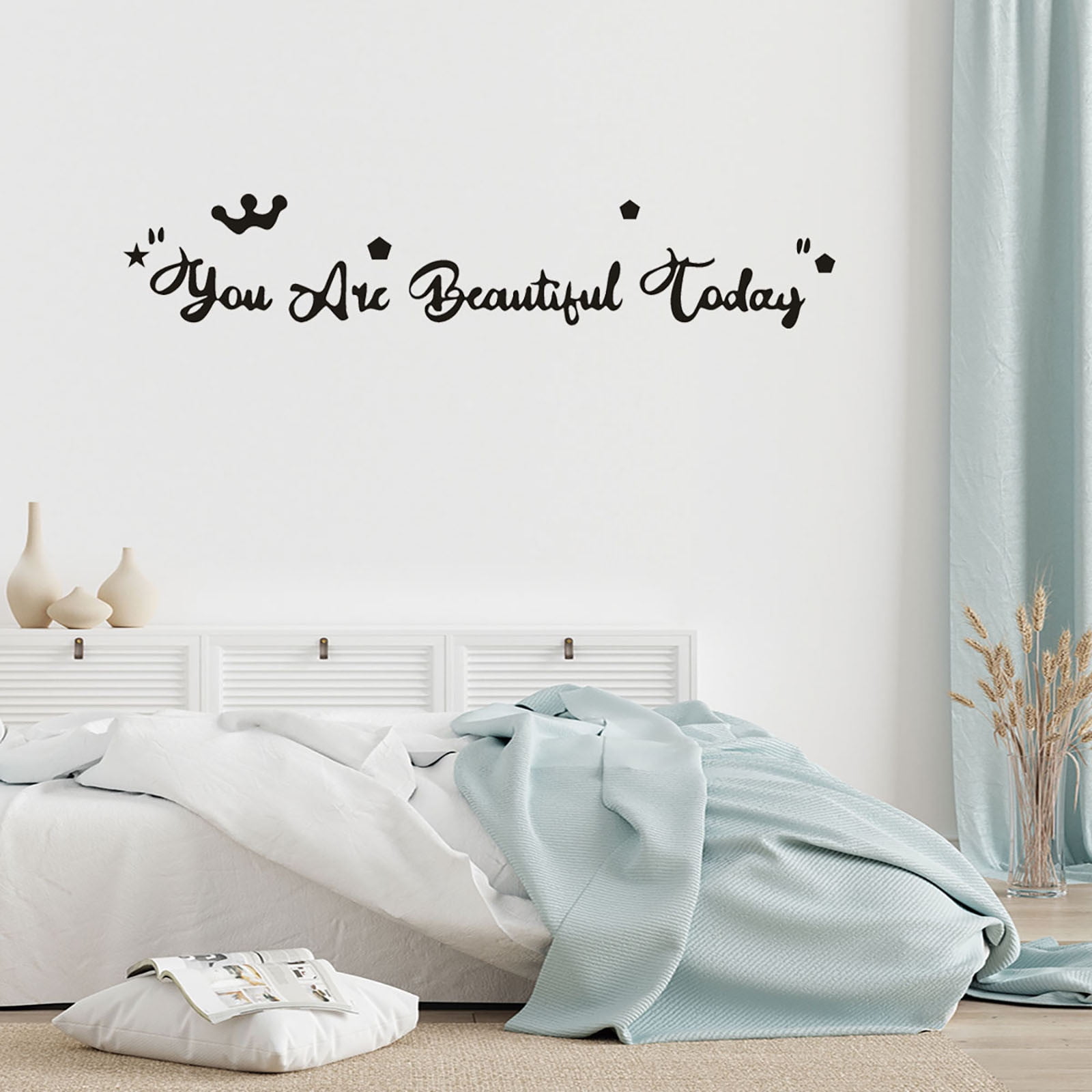 HJQEQVD Valentine's Day Letter Sticker You Are Beautiful Today Wall Art ...