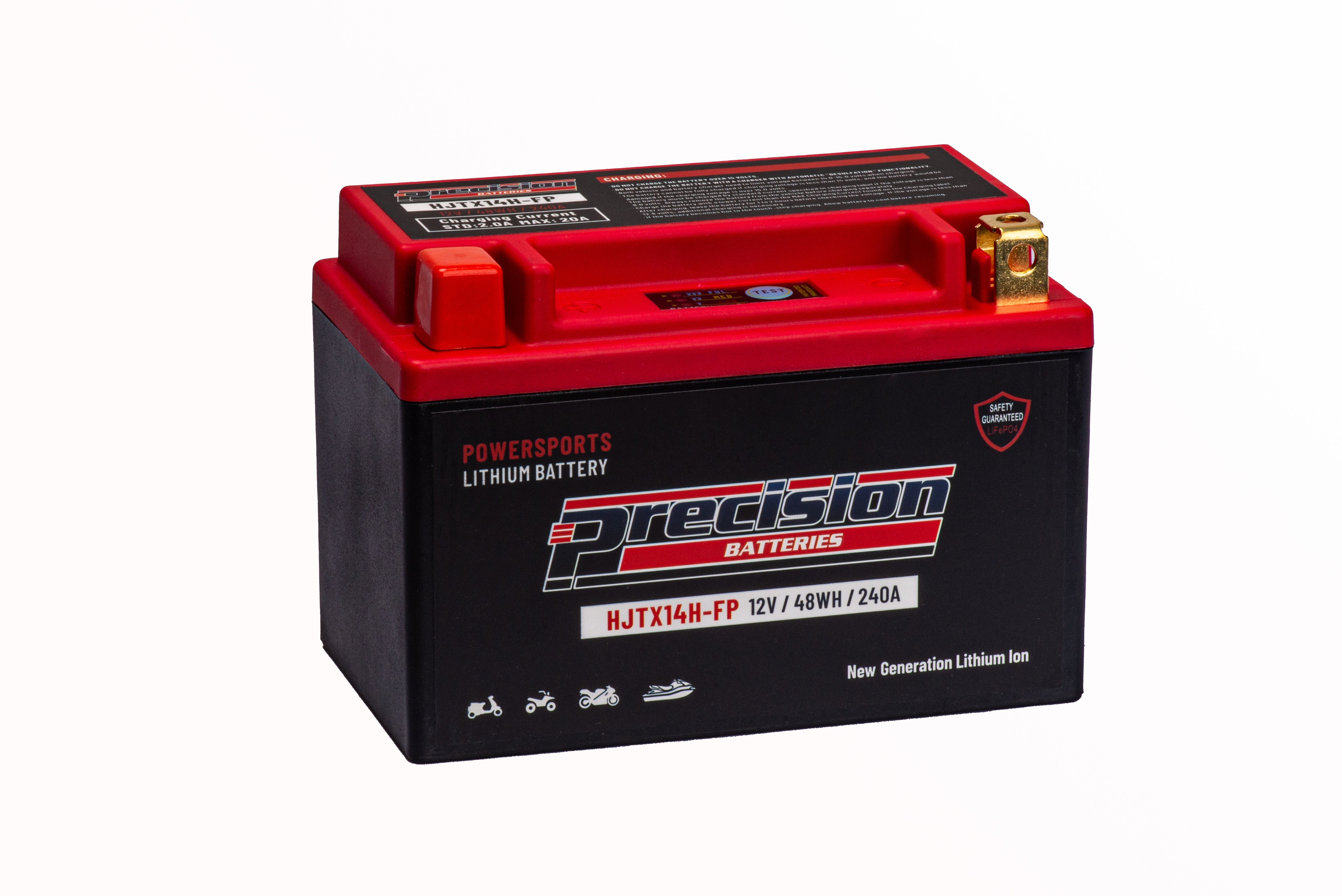 HJTX14H-FP LI Battery Replaces Kawasaki 400CC KVF400-C Prairie400 4x4CN ...