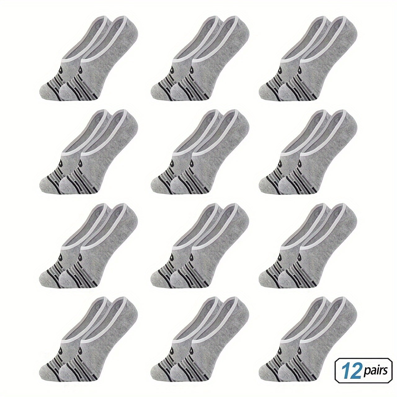 HJUER 12 Pairs No Show Socks For Women - Unisex Running Low Cut ...