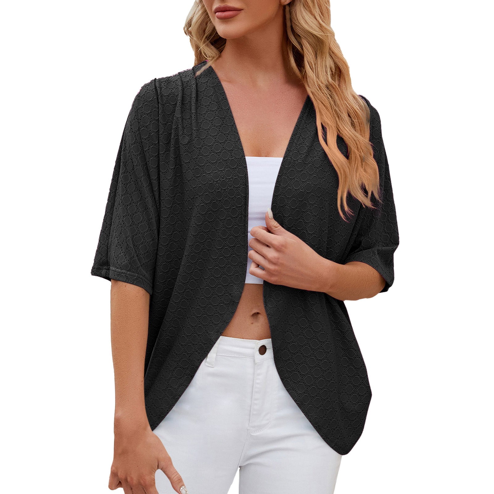 HJYCHN Coat for Women 2026 Spring Summer Solid Color Mid Sleeved ...