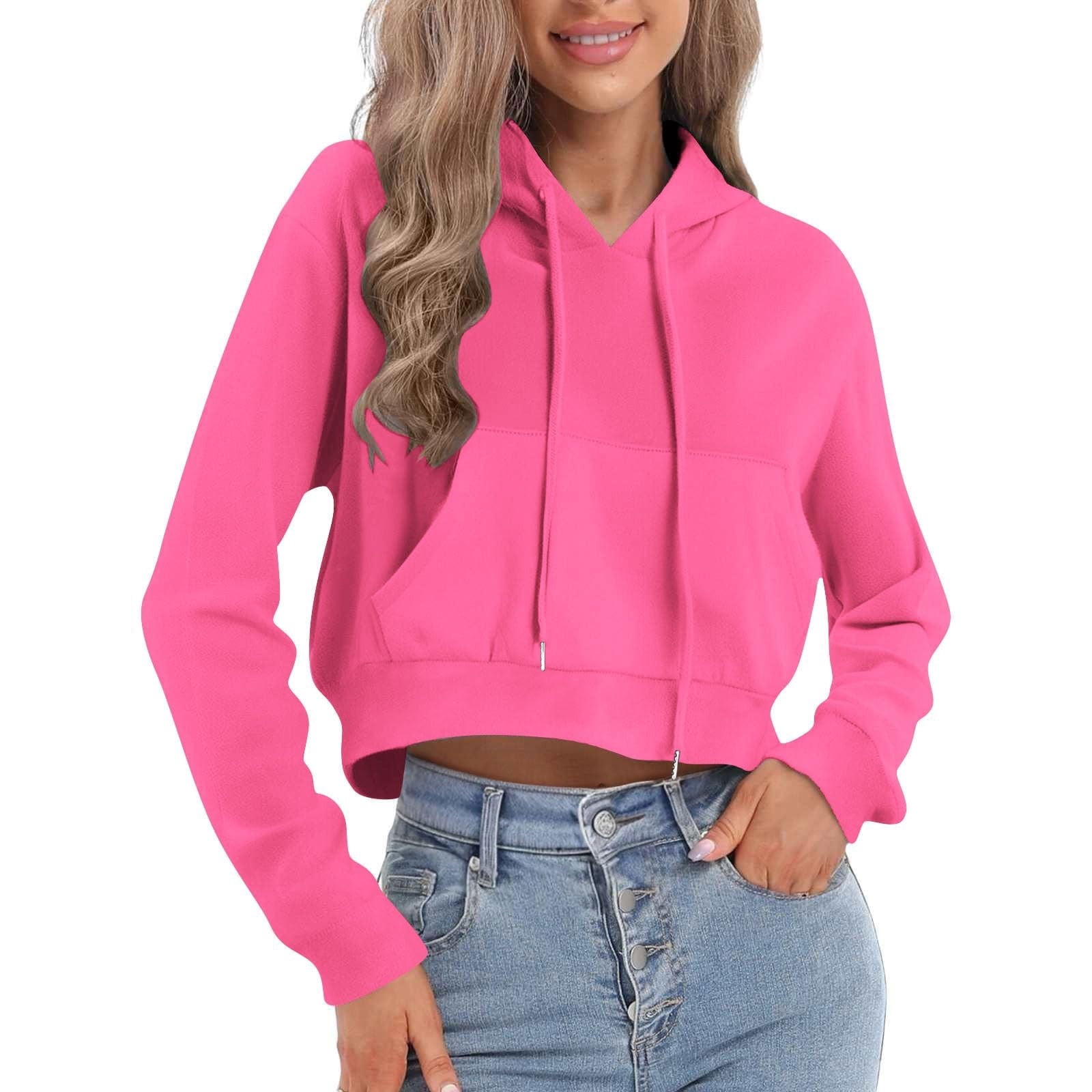 HJYCHN Cropped Hoodie Women Casual and Fashionable Short Hooded ...