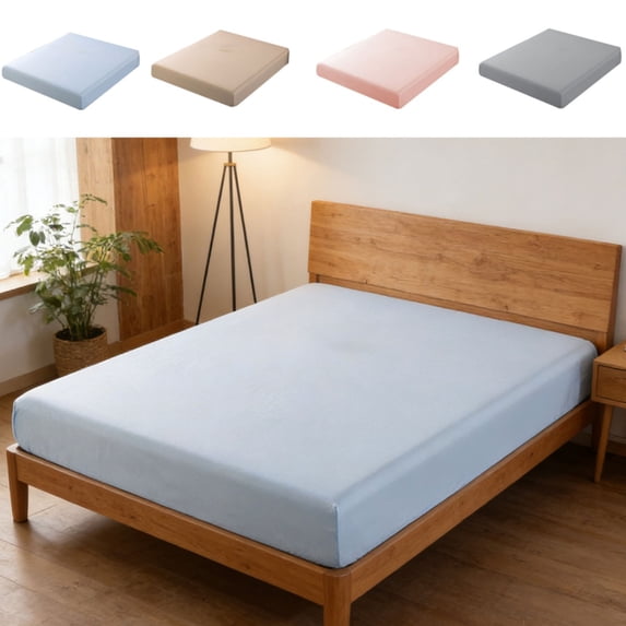 HJuyYuah Soft Fiber Fitted Sheet, All Inclusive Mattress Protection ...