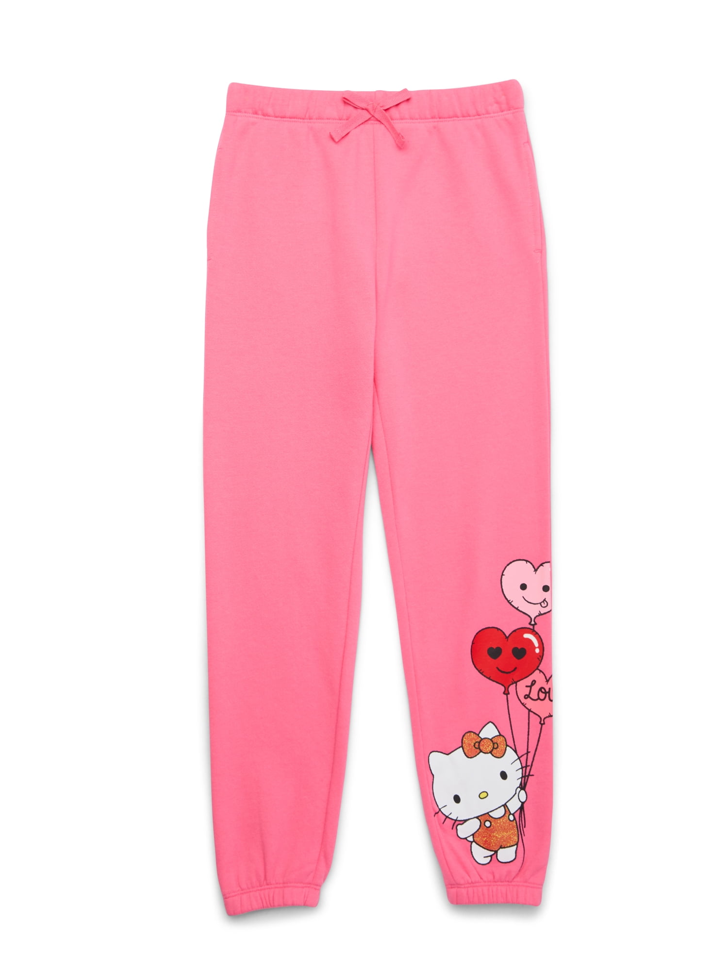 Hello Kitty Love Girls Valentine's Day Jogger Pants, Sizes 4-16 ...