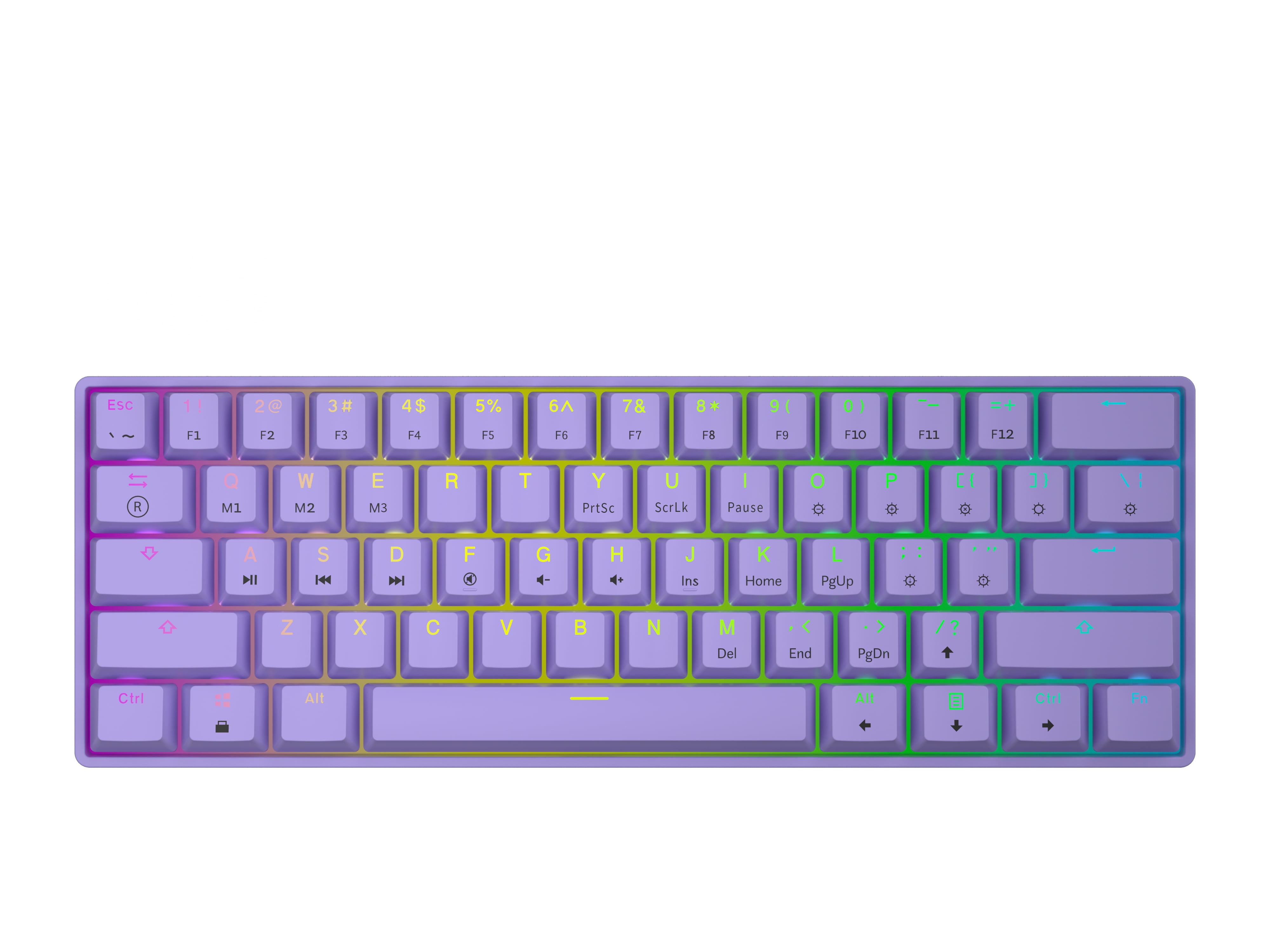 HK GAMING GK61 Mechanical Gaming Keyboard - 61 Keys Multi Color RGB ...