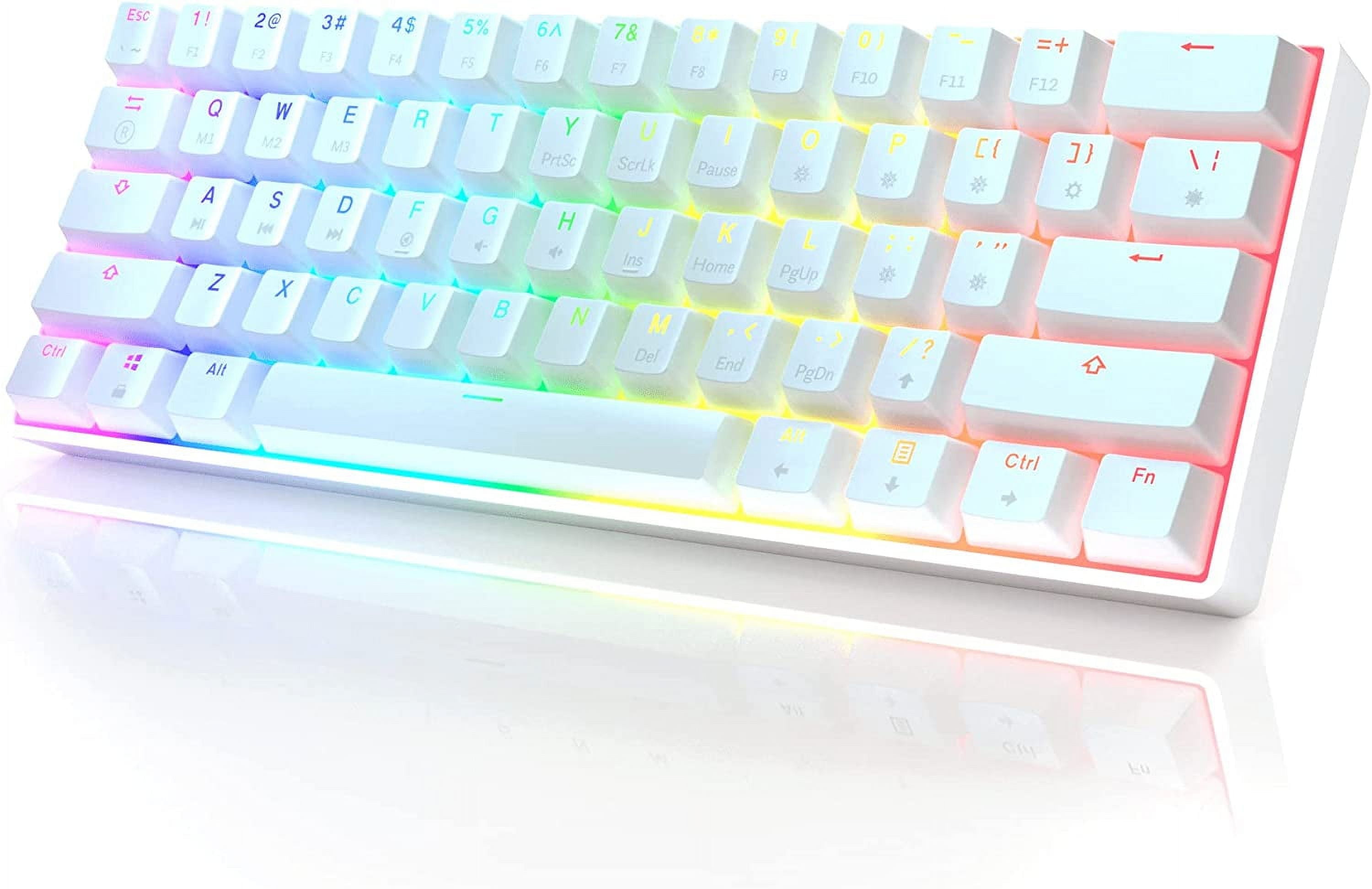 HK GAMING Compact Wired GK61 Mechanical Keyboard | 61 Small Keys RGB ...