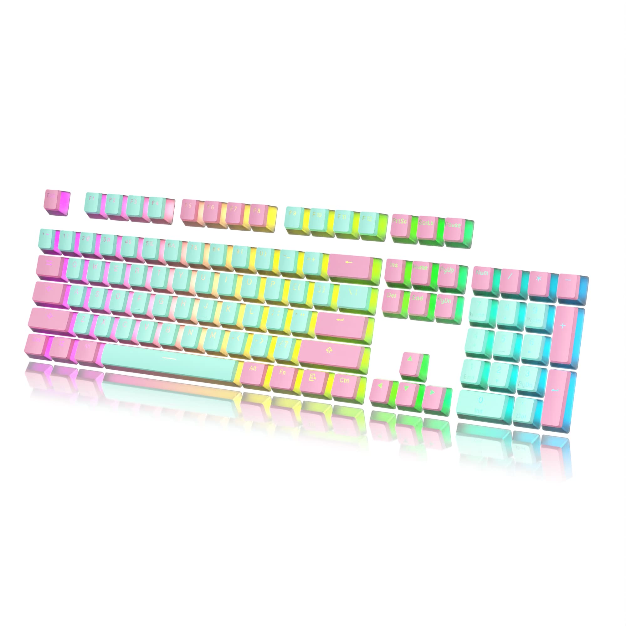 HK Gaming Pudding Keycaps Set | Doubleshot PBT Keycap Set | Full 108 ...