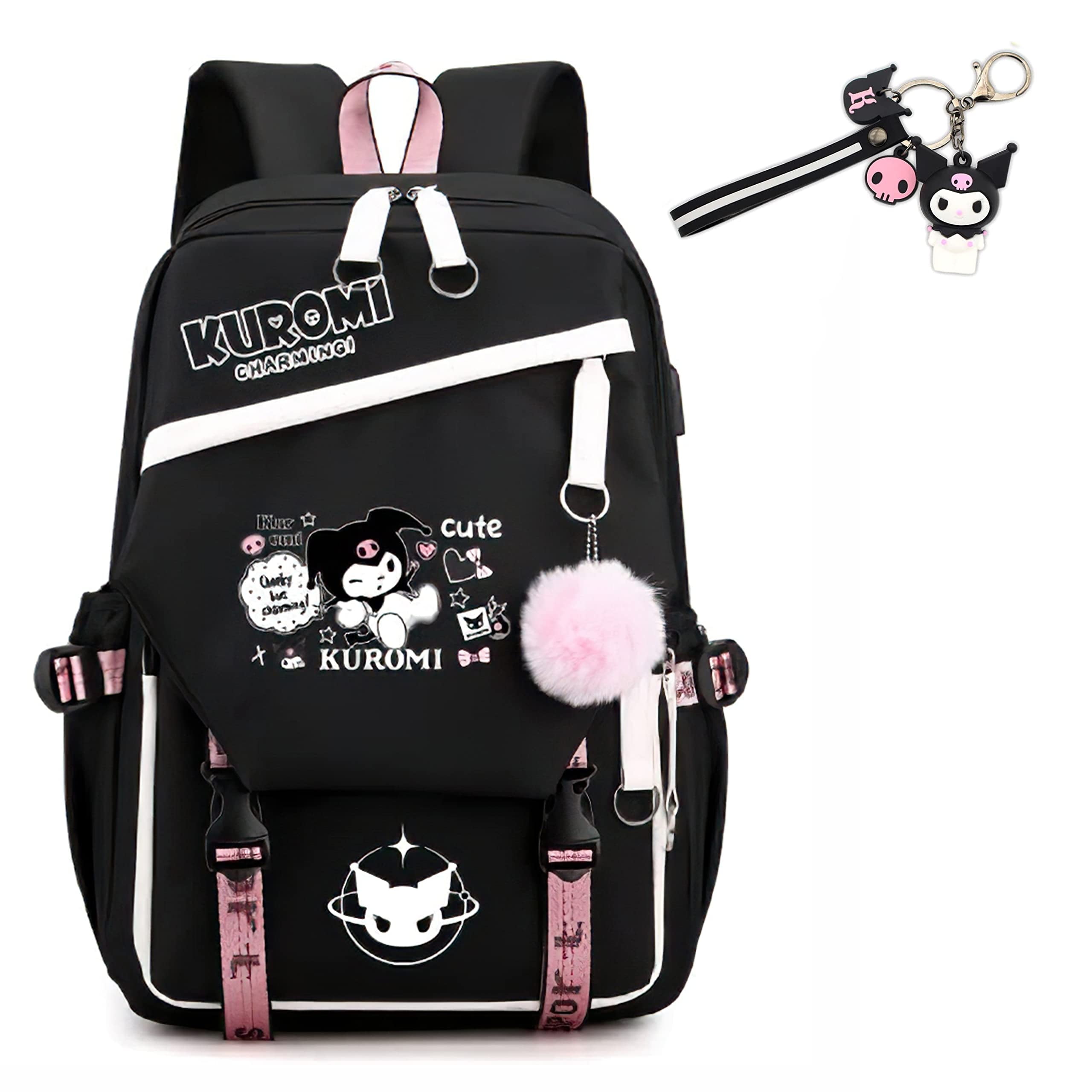 HK KIT-TY STI-TCH KU-ROMI CINNA-MOROLL TRAVEL BACKPACK DAYPACK,17 IN ...