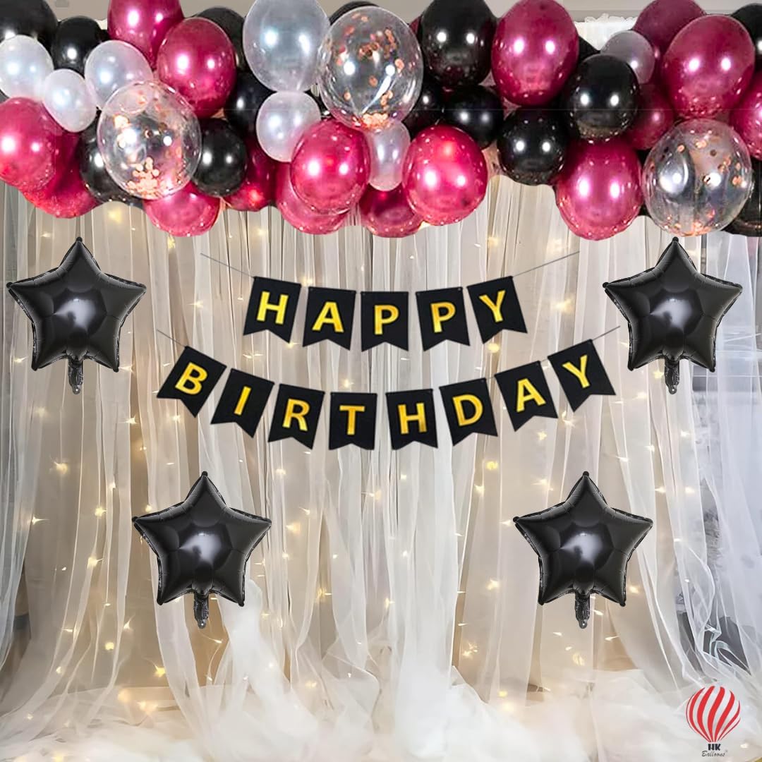 HK balloons 74 pcs set Birthday decoration Item Happy Birthday ...