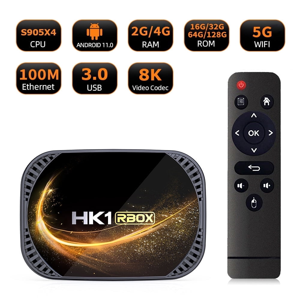 HK1 X4S Android TV Box, Amlogic S905X4, 4GB RAM 128GB ROM, Android 11 ...