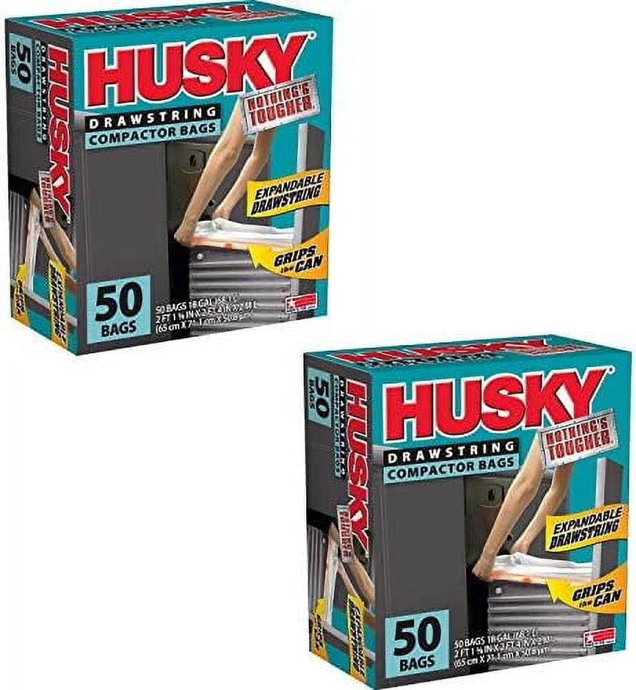 Heavy Duty 18 Gallon Trash Compactor Bags White 2 Pack for Home ...