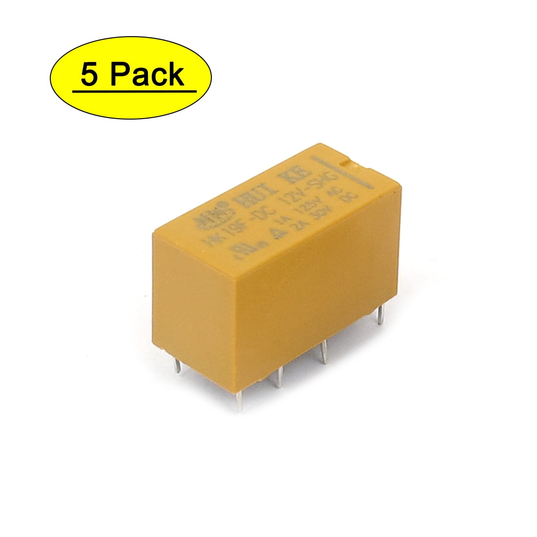 HK19F-DC12V-SHG DC 12V DPDT 8Pin PCB Realplay Coil Power Relay Yellow ...